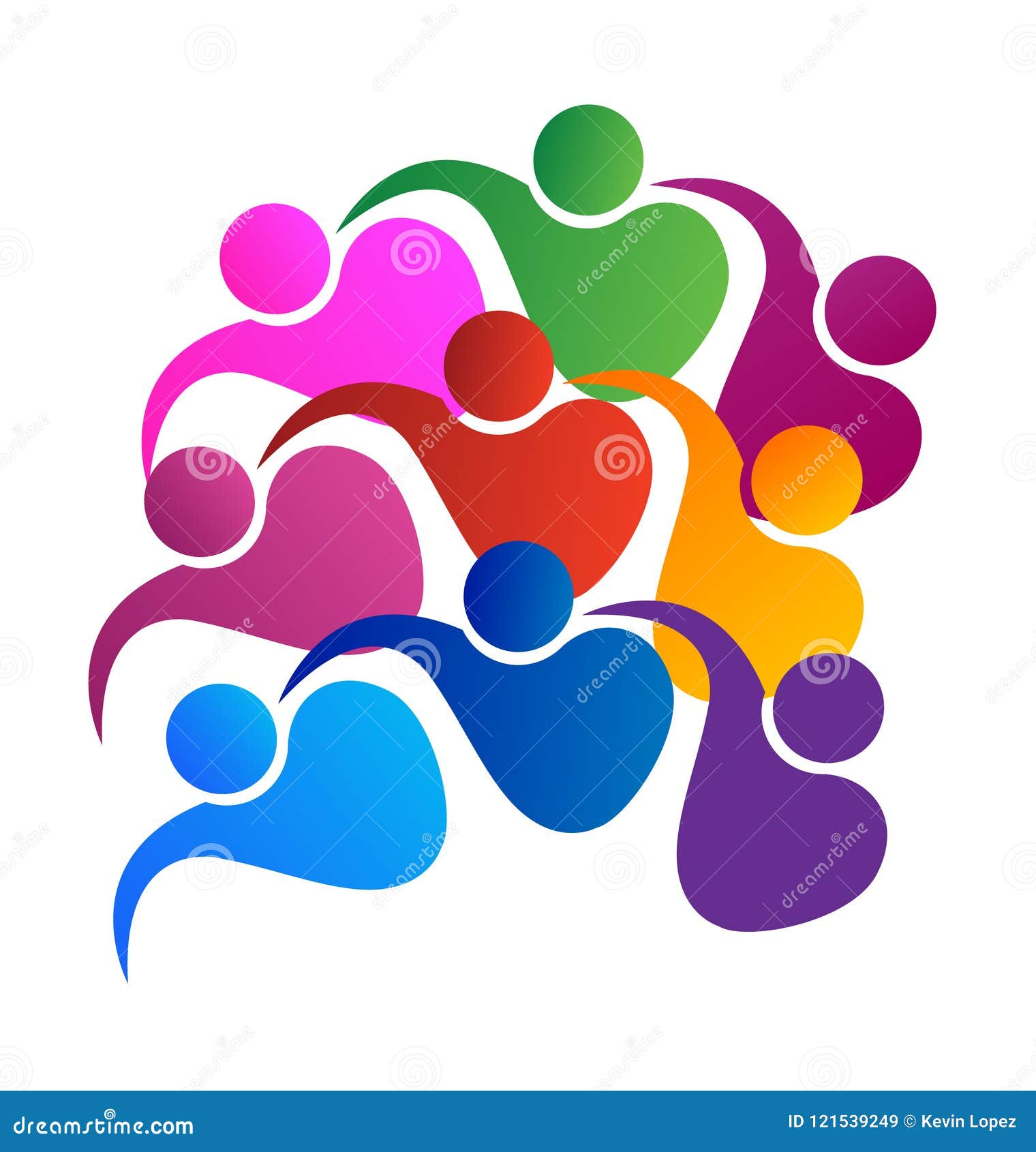 Teamwork People Friends Unity Logo Vector Stock Vector - Illustration ...