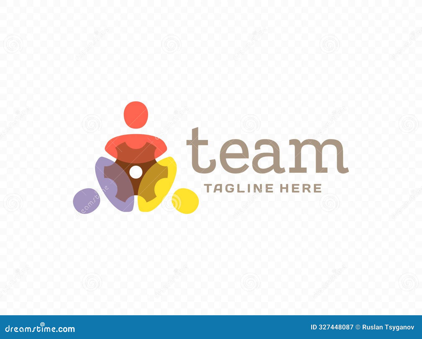Teamwork with People and Gear Vector Design Stock Illustration ...