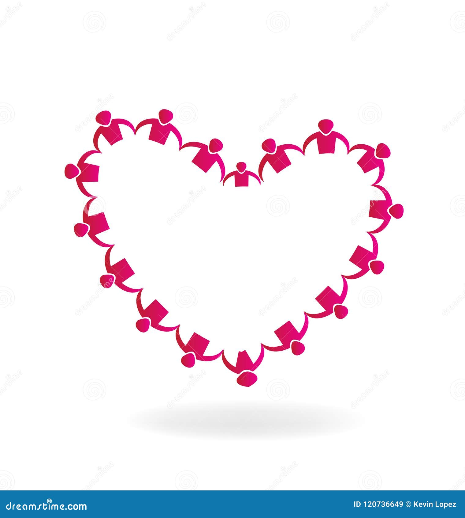 Pink Teamwork People Group Support Vector Stock Vector - Illustration ...