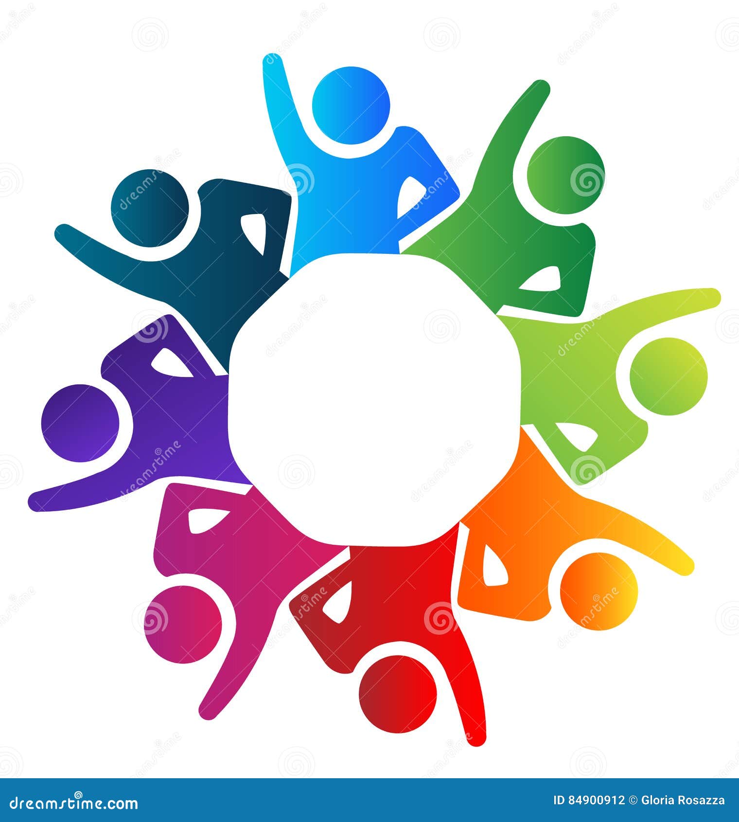 Teamwork People Hands Up Logo Stock Vector - Illustration of colors ...
