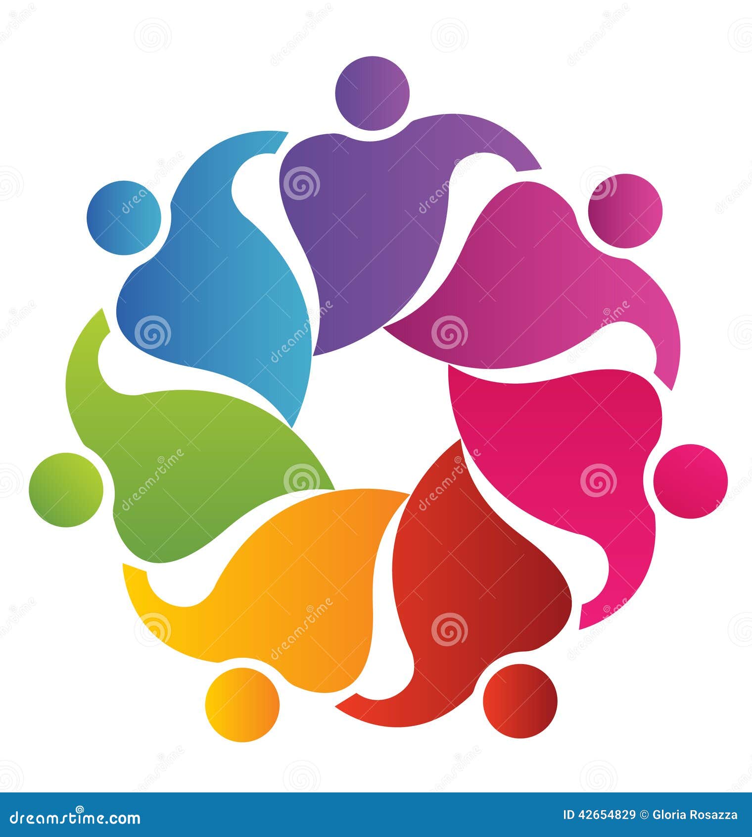 Teamwork Business People Hugging Logo Stock Vector - Illustration of ...