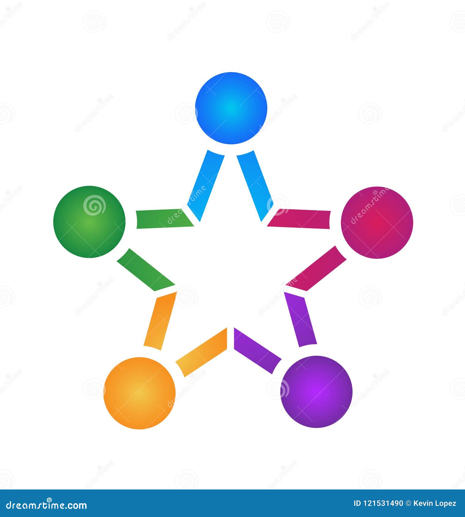 Teamwork People Star Shape Icon Stock Vector - Illustration of ...