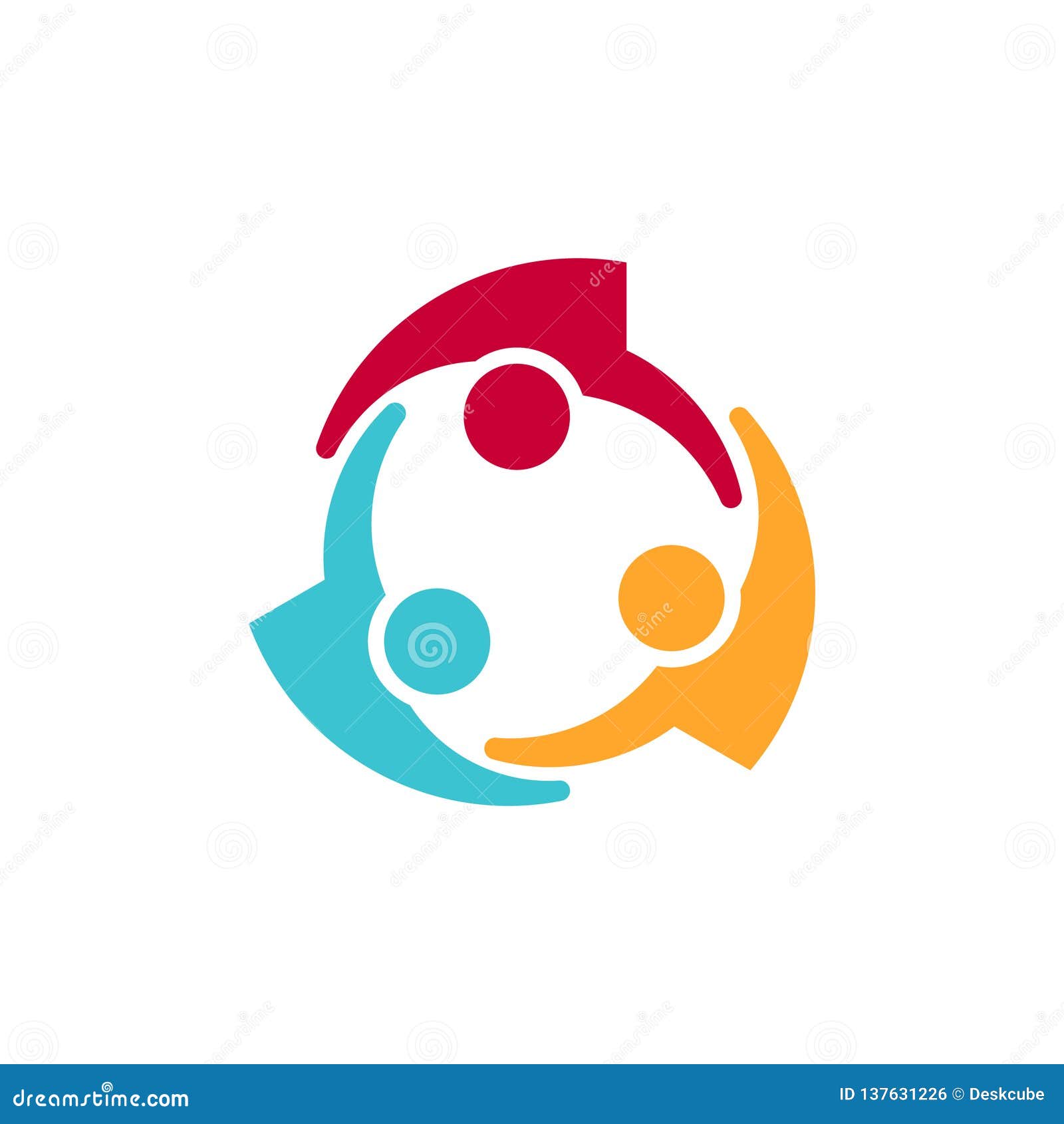 Teamwork People Three Happy Persons. Vector Design Stock Vector ...