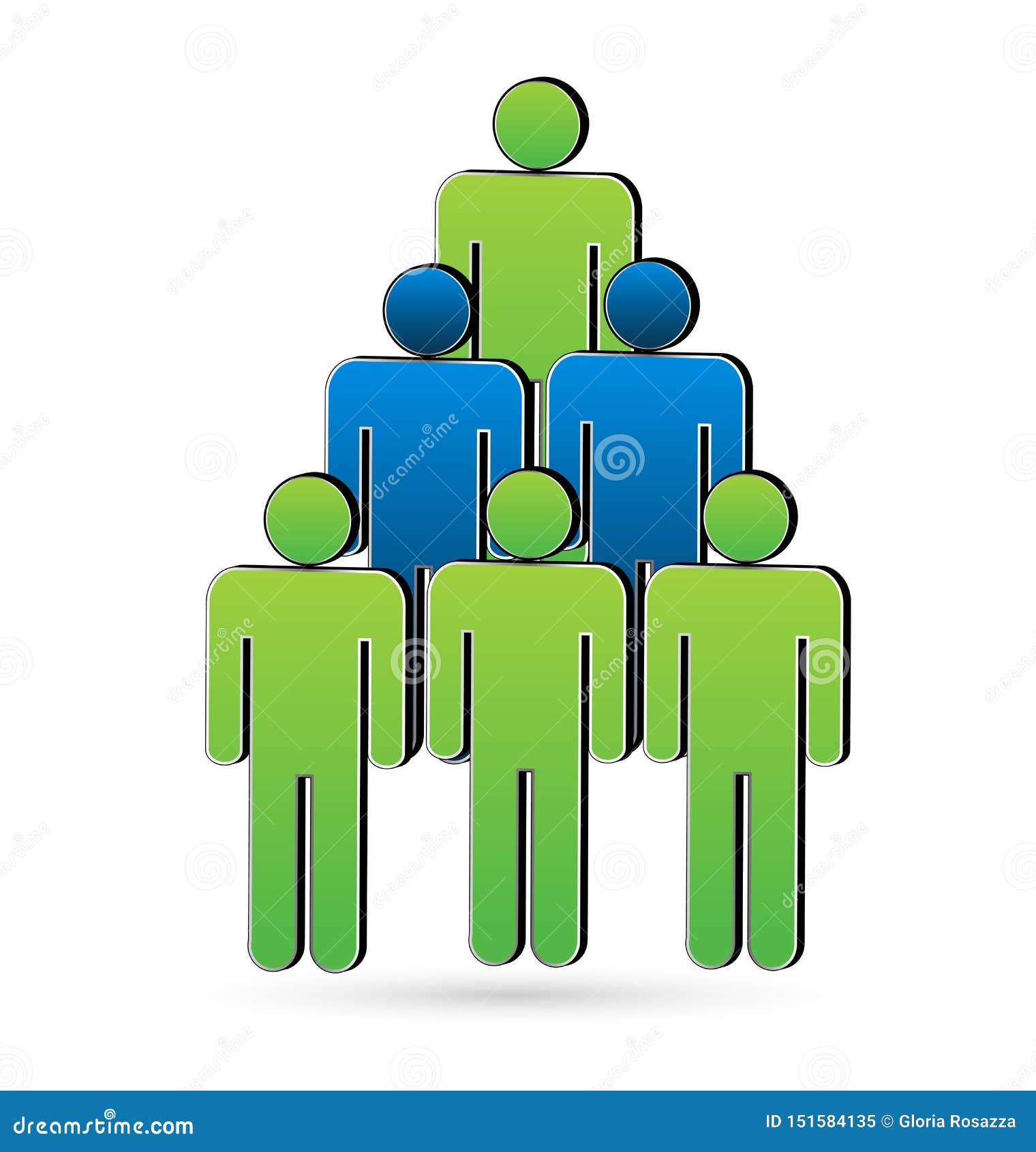 Teamwork People Tree Shape Icon Vector Logo Design Stock Vector ...