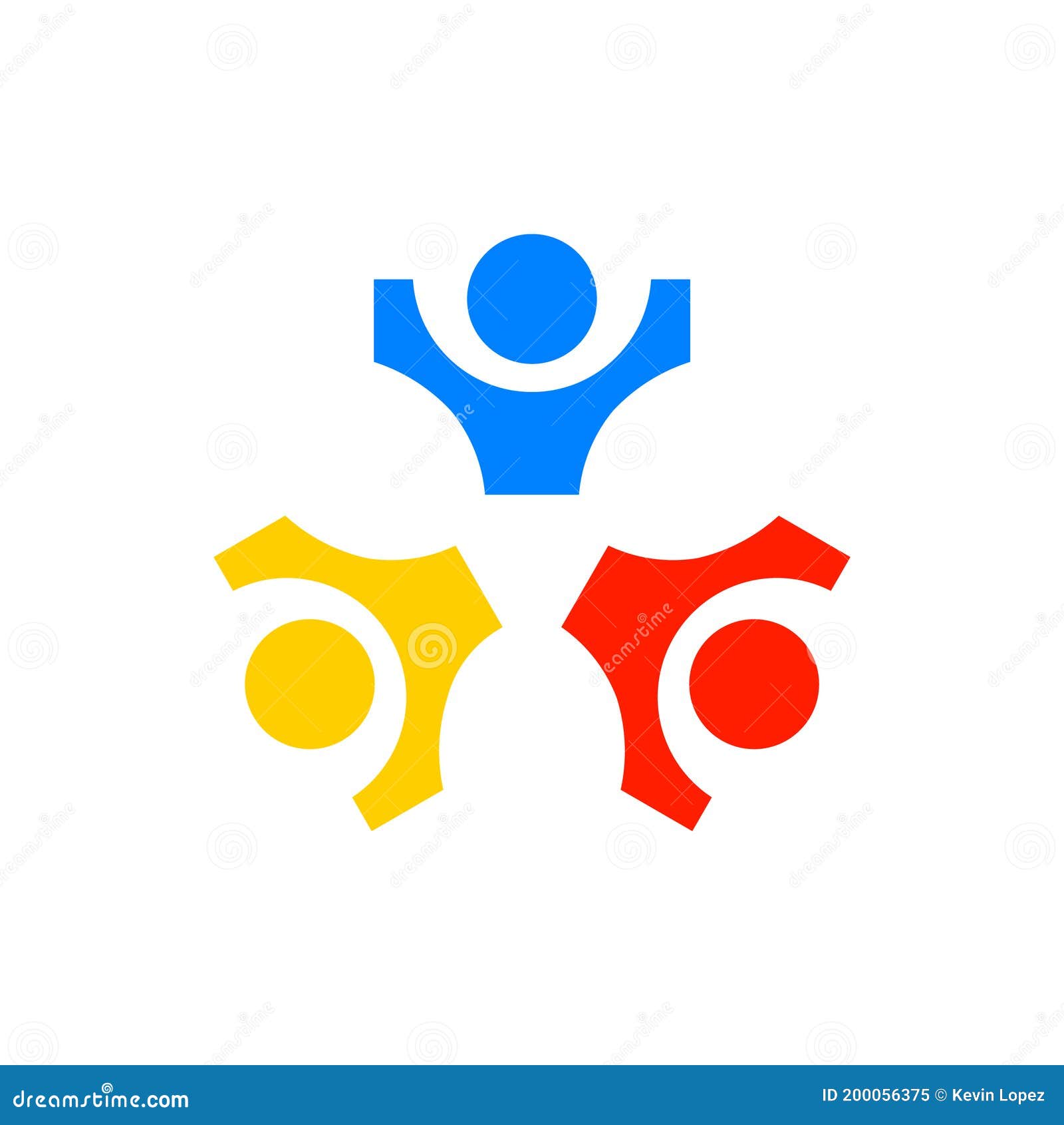 Teamwork People Trio, Vector Graphic Stock Vector - Illustration of ...