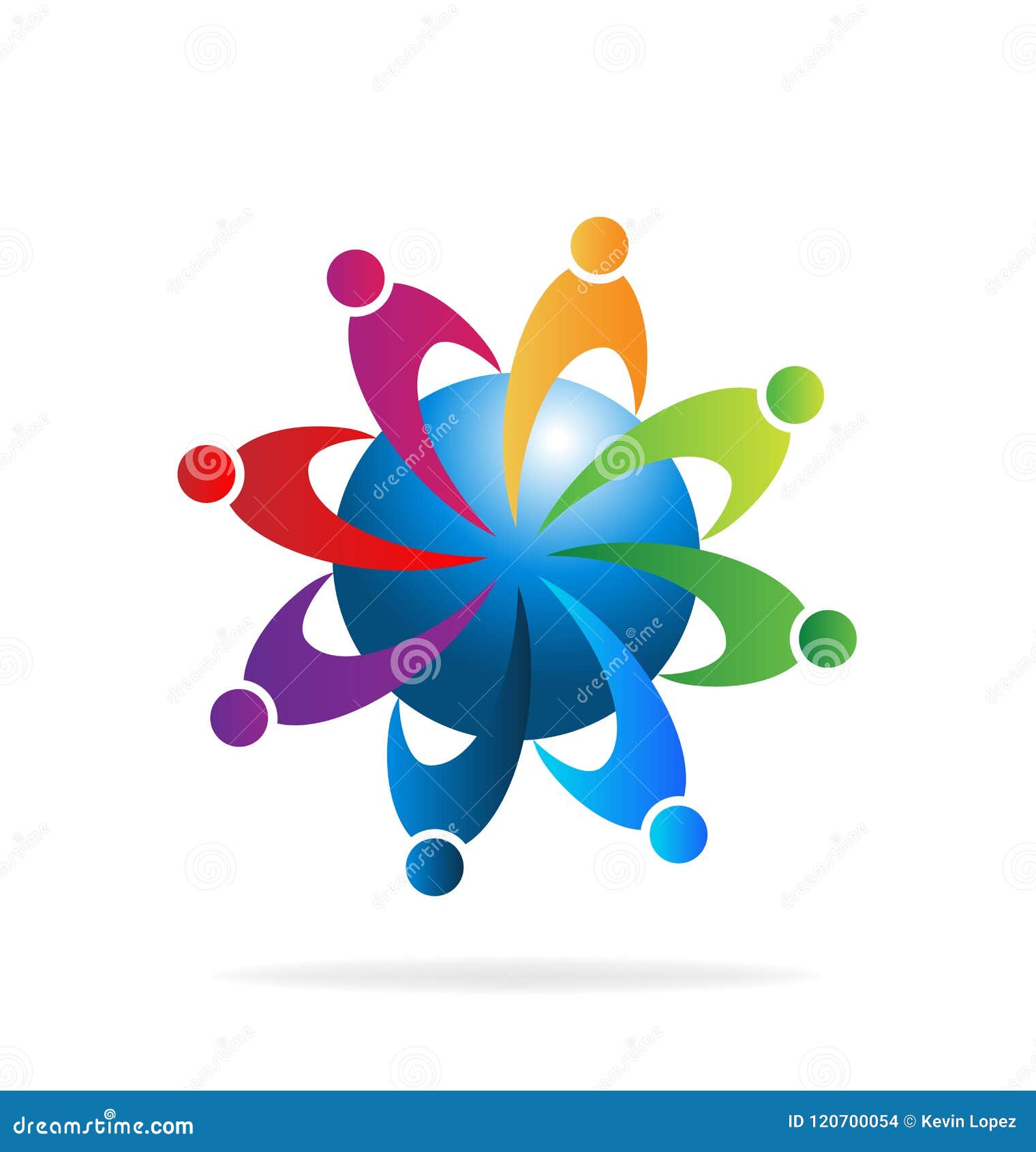 Teamwork People Using Global Communications Vector Stock Vector ...