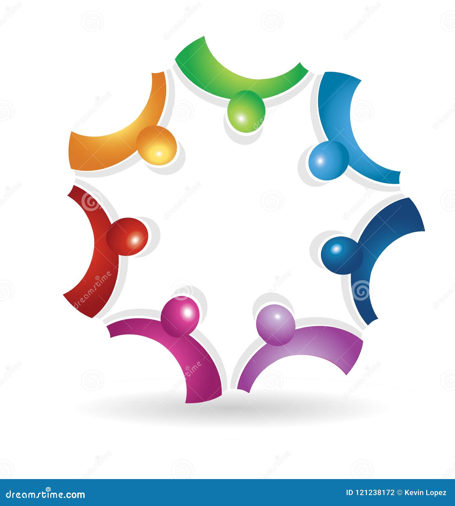 Teamwork People, Working Together, Icon Vector Stock Vector ...