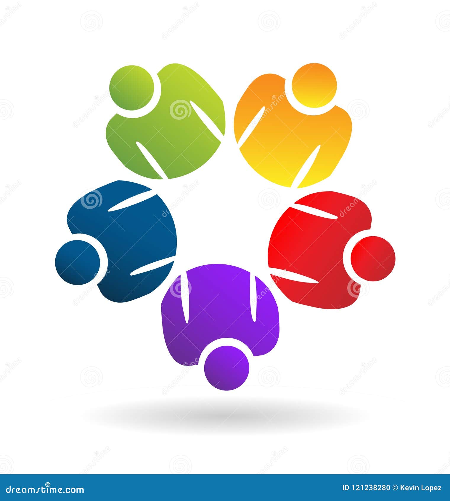 Teamwork People Working Together Vector Logo Stock Vector ...