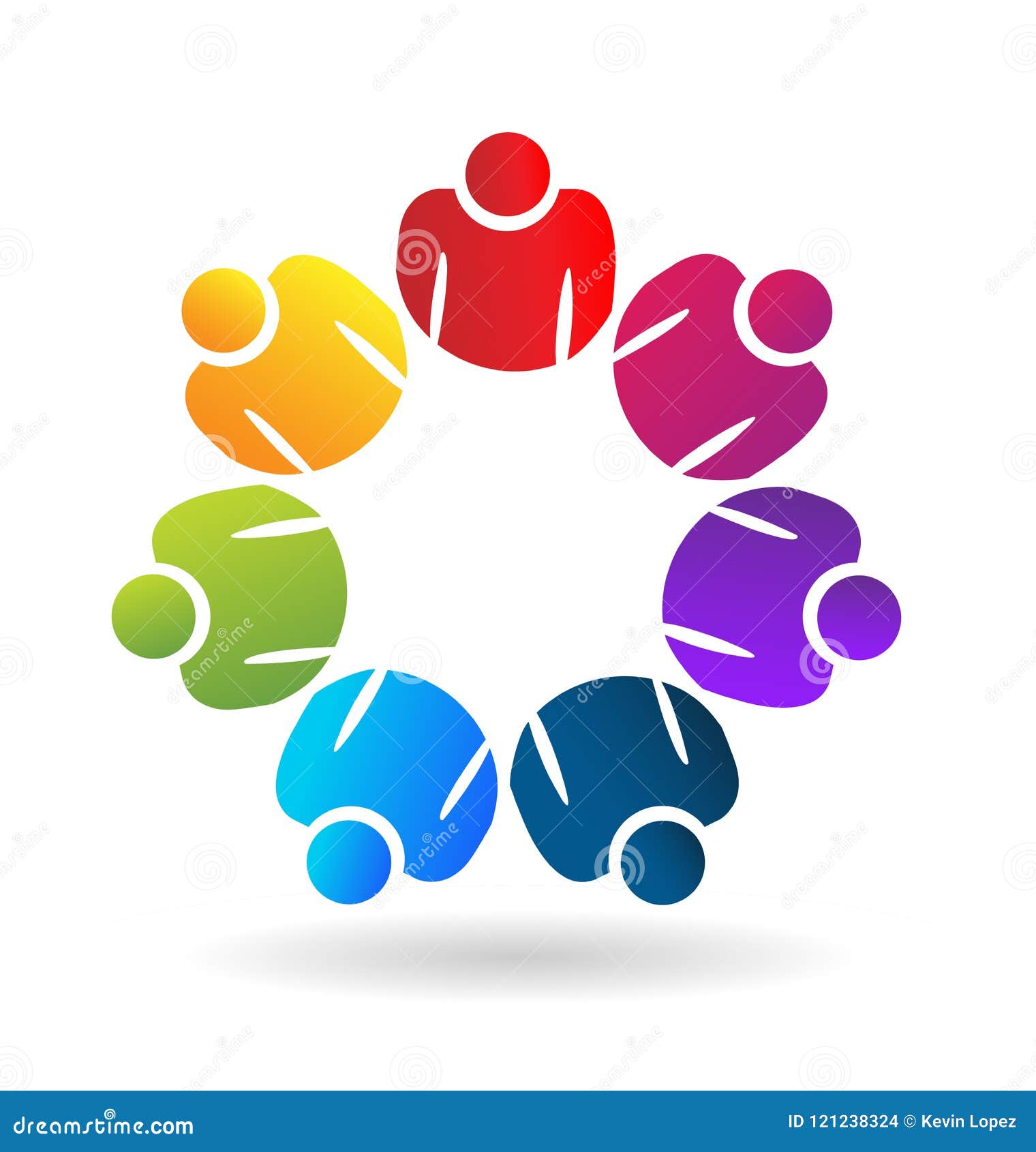 Teamwork People Working Together Vector Logo Stock Vector ...