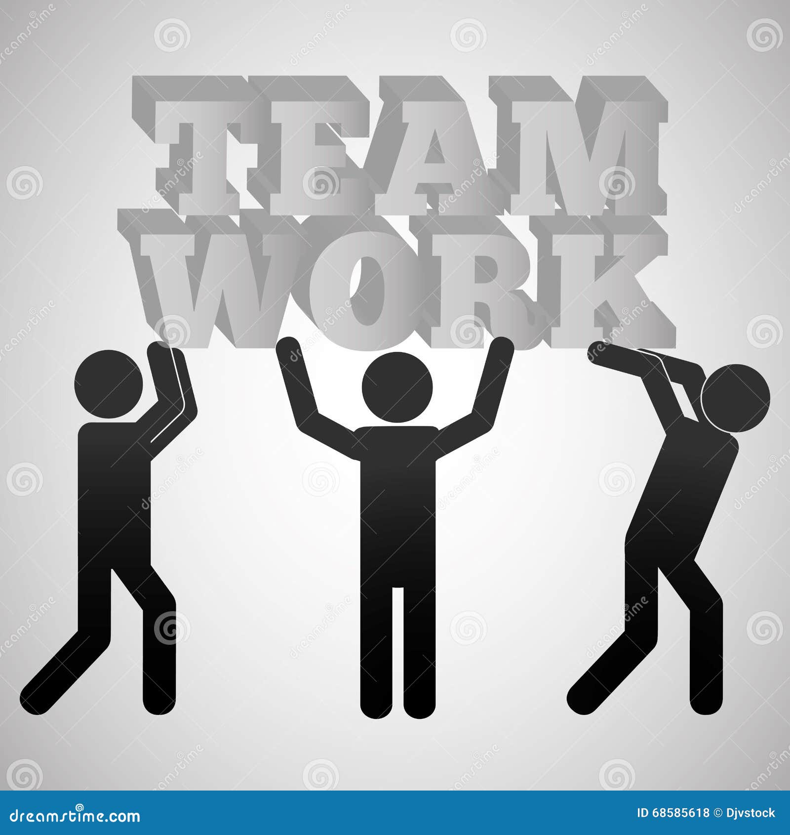 Teamwork and Pictogram Design Stock Vector - Illustration of ...