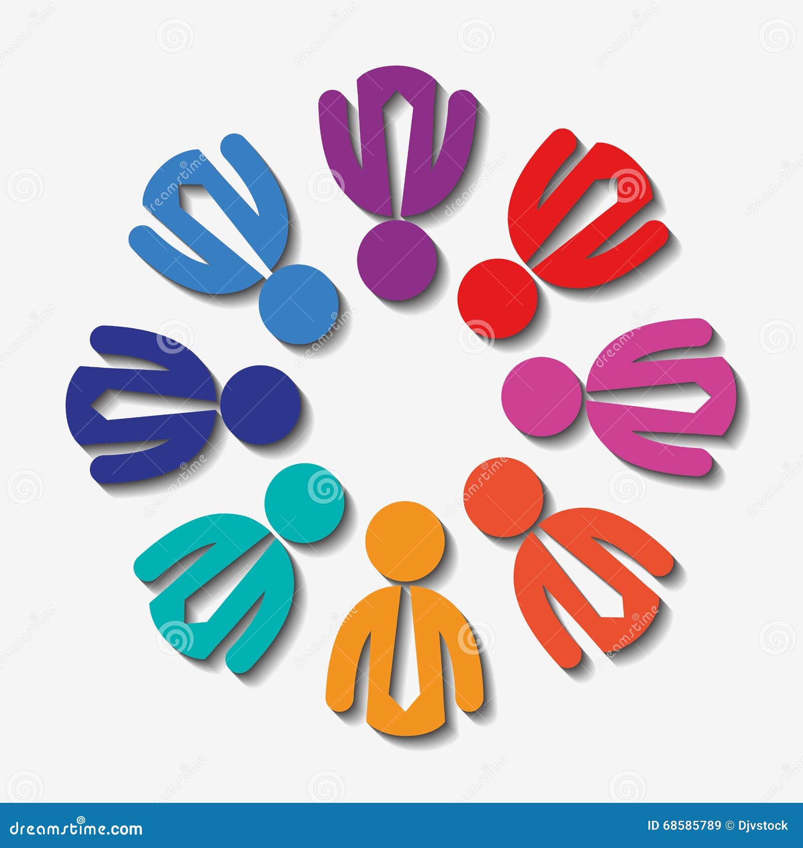 Teamwork and Pictogram Design Stock Vector - Illustration of connection ...