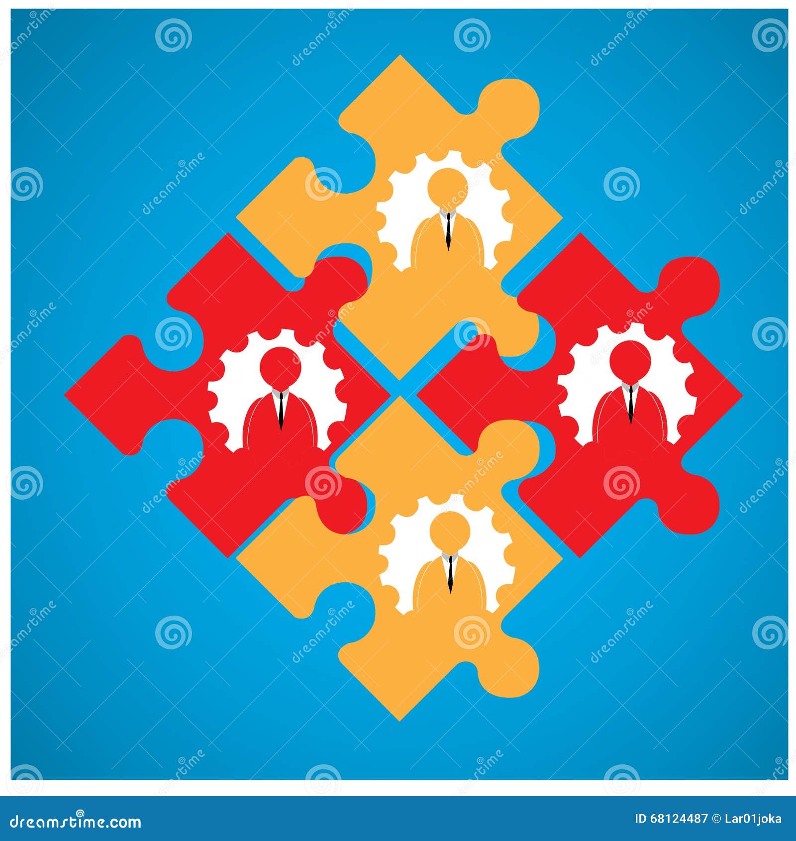 Teamwork stock illustration. Illustration of corporate - 68124487