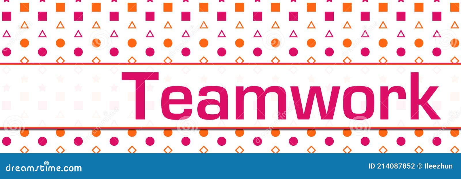 Teamwork Pink Orange Basic Shapes Background Horizontal Royalty-Free ...