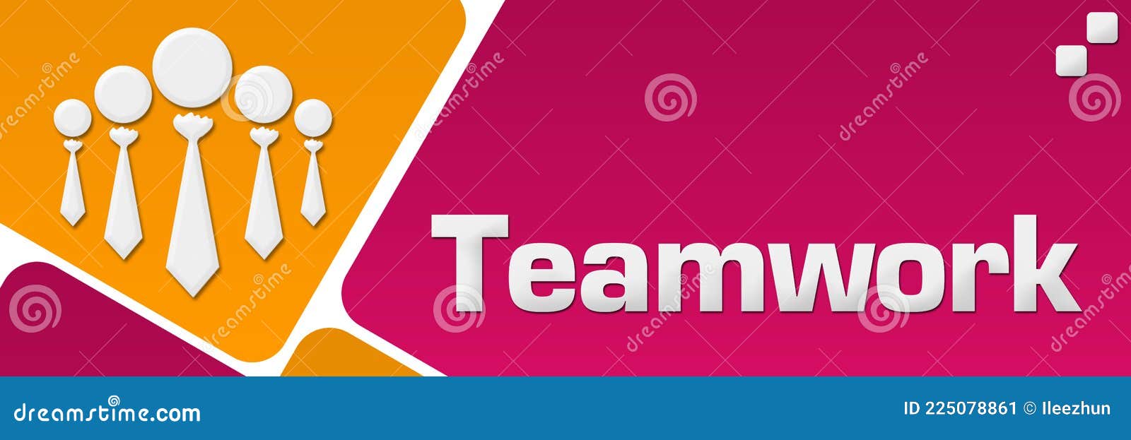 Teamwork Pink Orange Basic Shapes Background Horizontal Royalty-Free ...