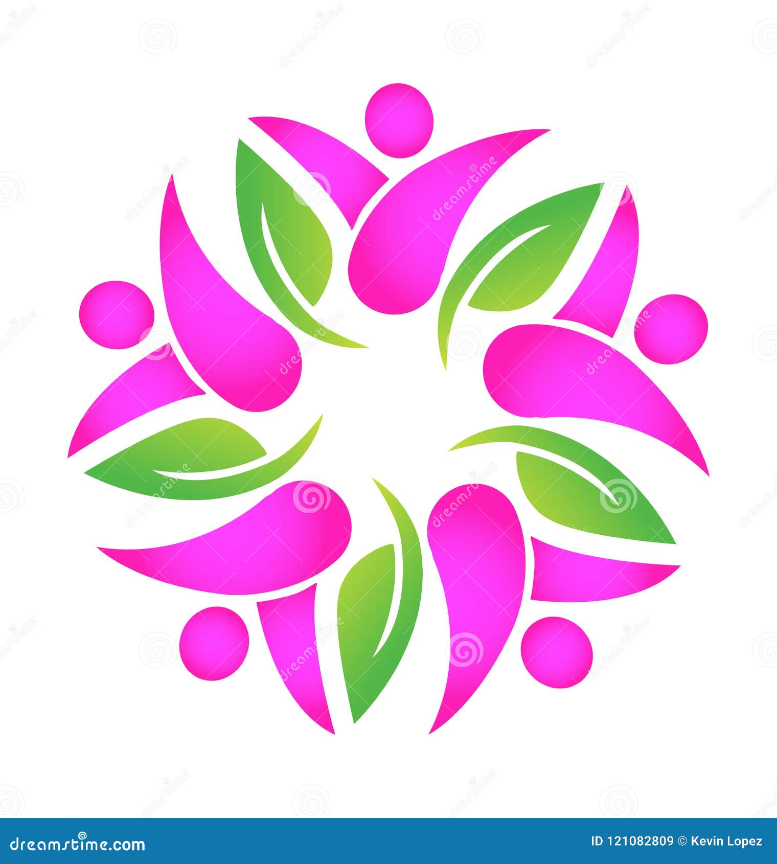 Teamwork Pink Orange Basic Shapes Background Horizontal Royalty-Free ...