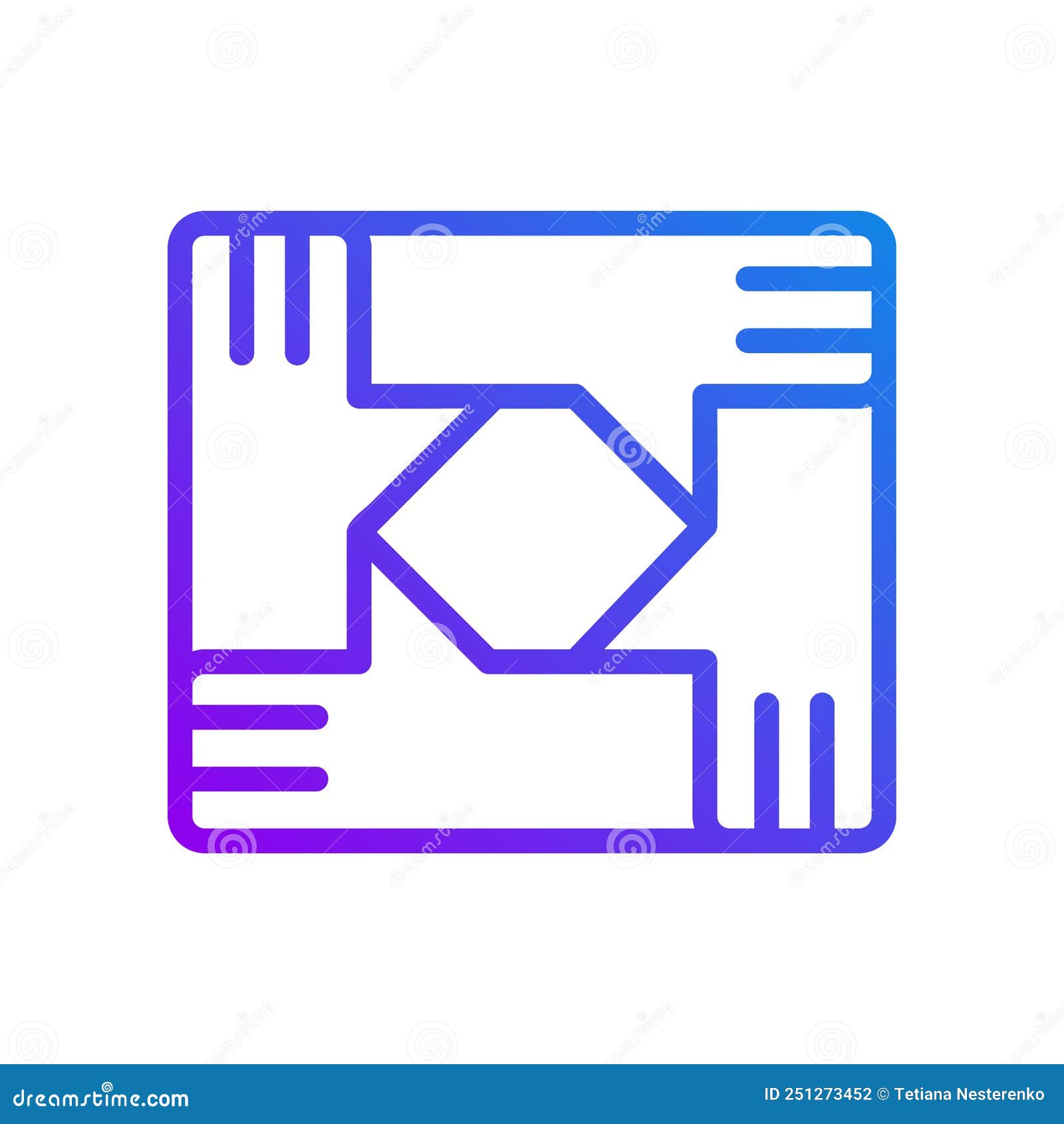 Teamwork Pixel Perfect Gradient Linear Vector Icon Stock Vector - Illustration of color ...