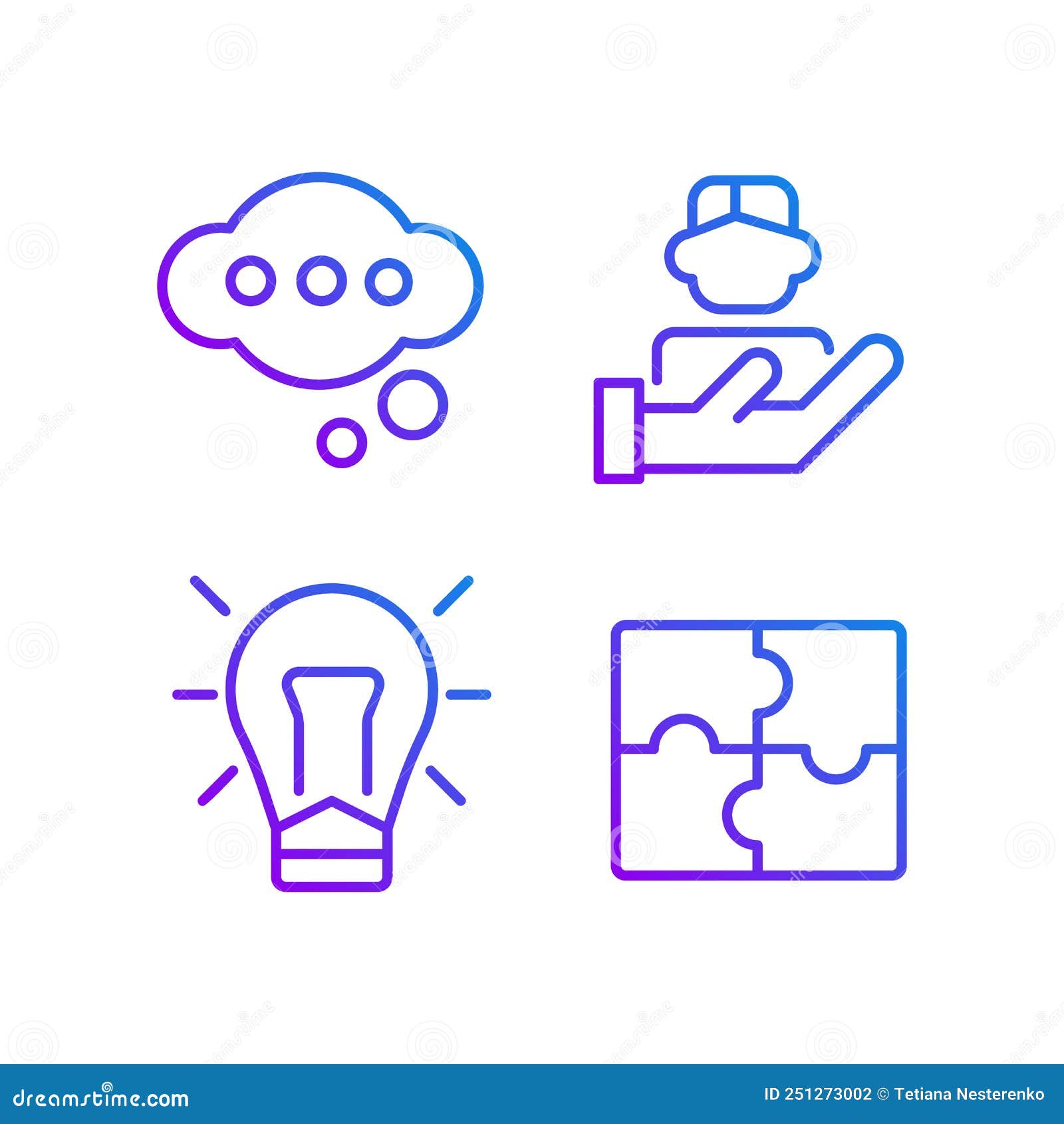 Teamwork Pixel Perfect Gradient Linear Vector Icons Set Stock Vector - Illustration of idea ...