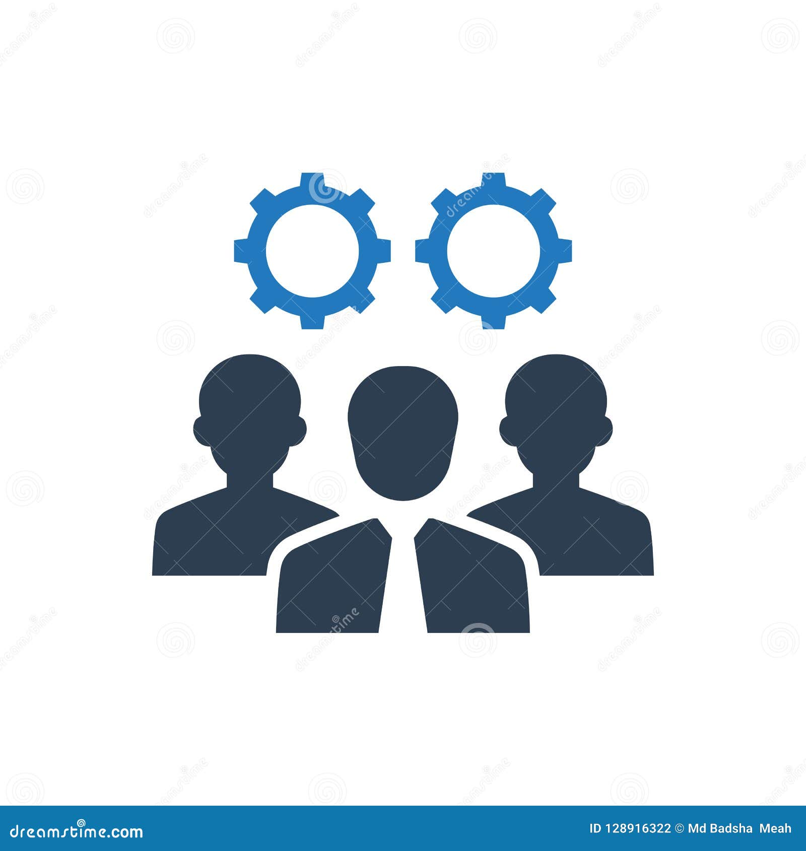 Teamwork planning icon stock vector. Illustration of business - 128916322