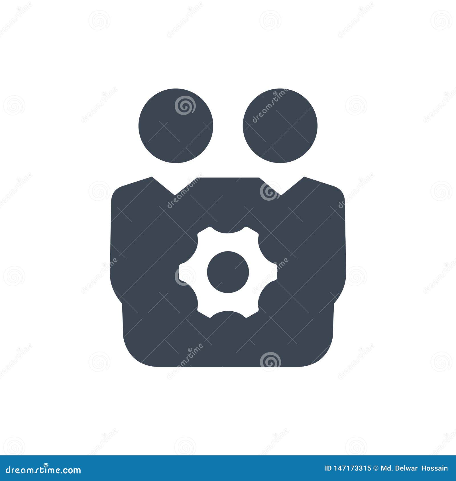 Teamwork planning icon stock vector. Illustration of employee - 147173315