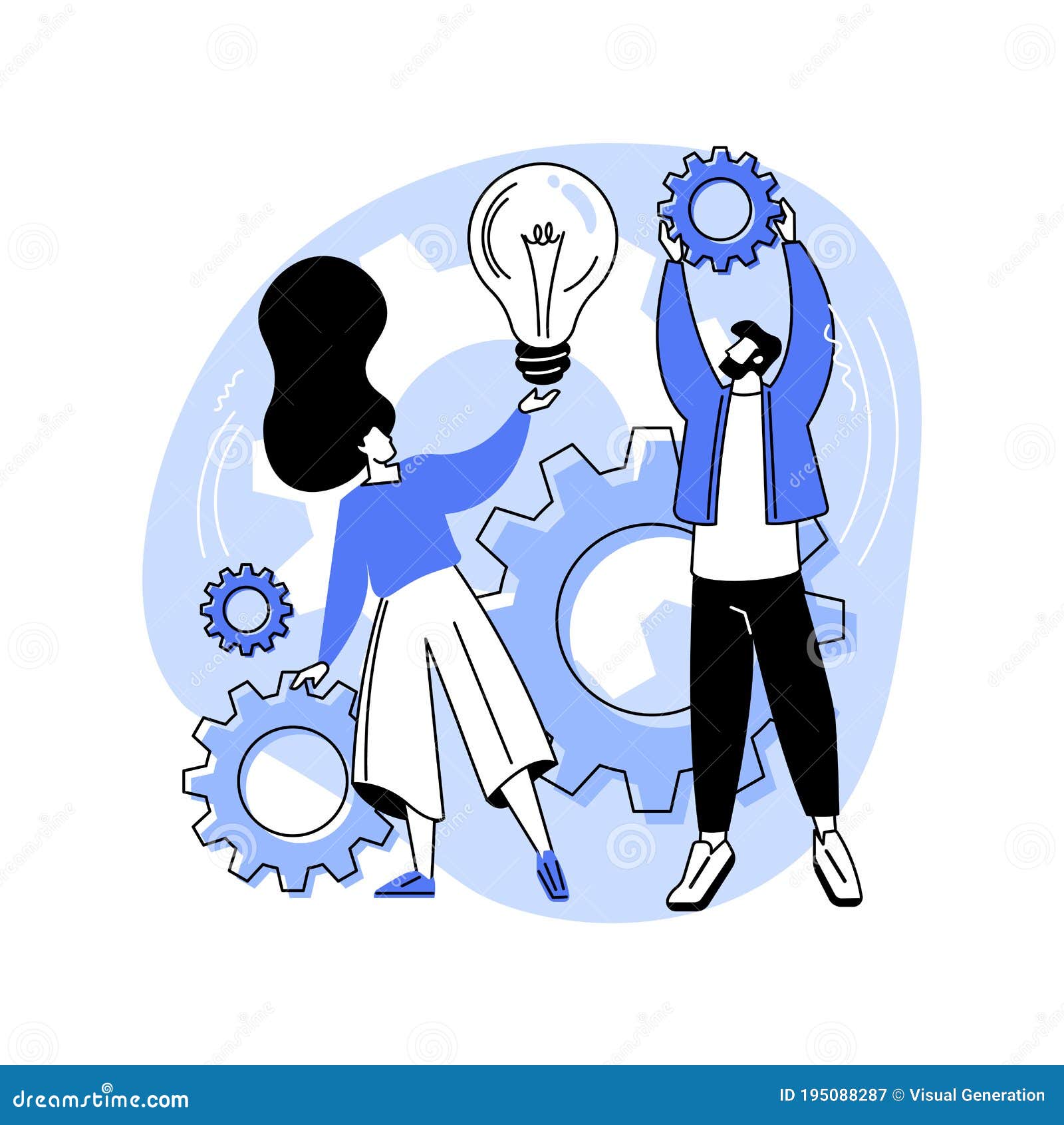Teamwork Power Abstract Concept Vector Illustration. Stock Vector ...