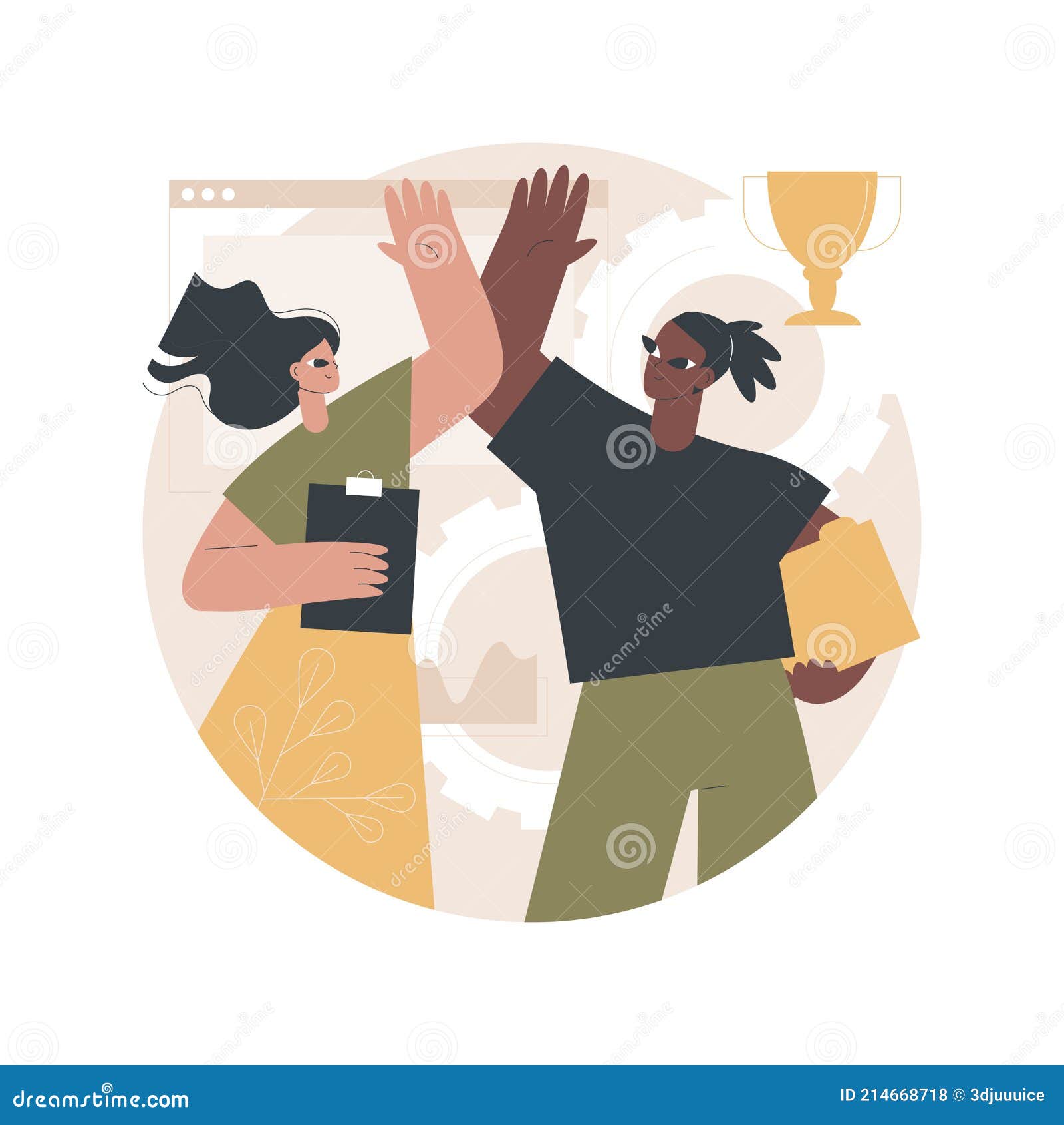 Teamwork Power Abstract Concept Vector Illustration. Stock Vector ...