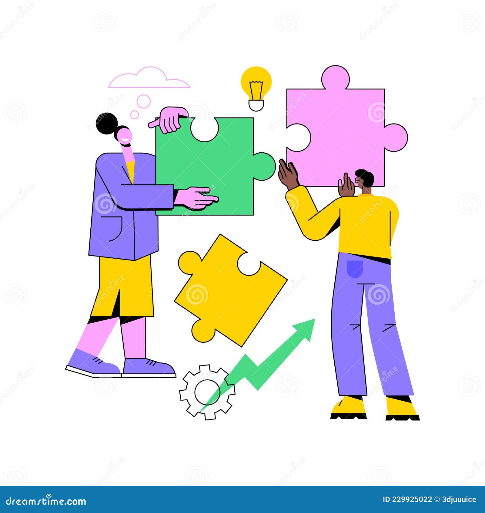 Teamwork Power Abstract Concept Vector Illustration. Stock Vector ...