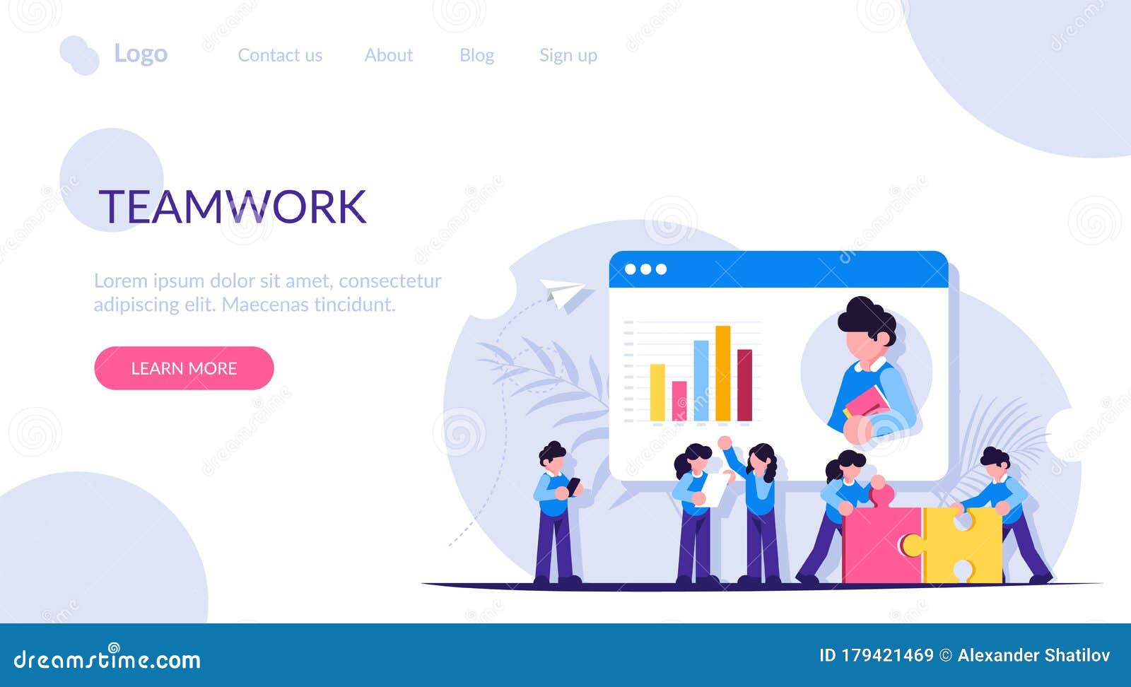 Teamwork. Presentation Or Video Conference In The Browser. Growth ...