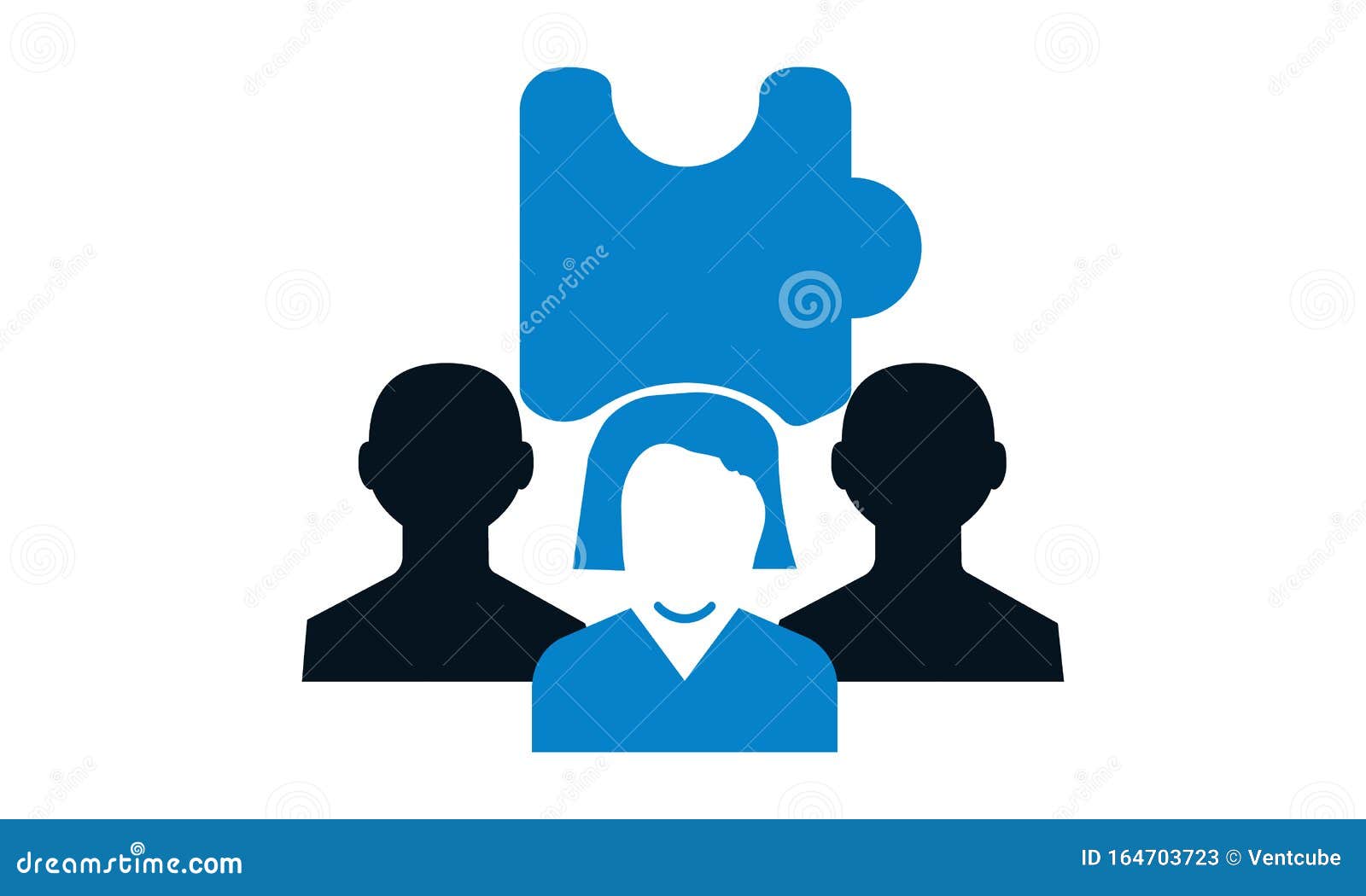 Teamwork Problem Solving Vector Icon. Stock Illustration - Illustration ... Teamwork Problem Solving Vector Icon. Stock Illustration - Illustration ...