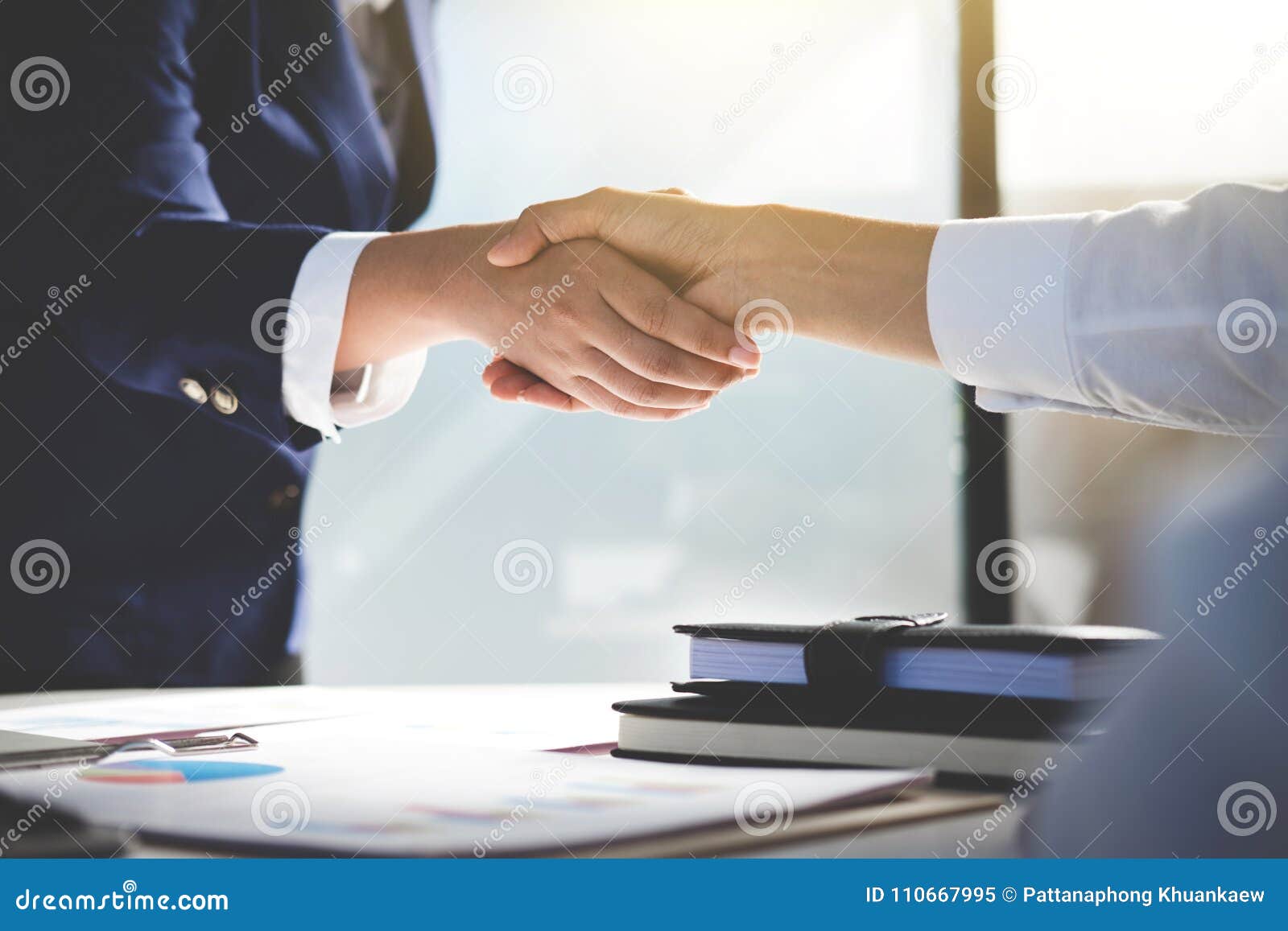Teamwork Process, Image of Business Team Greeting Handshake. Successful ...