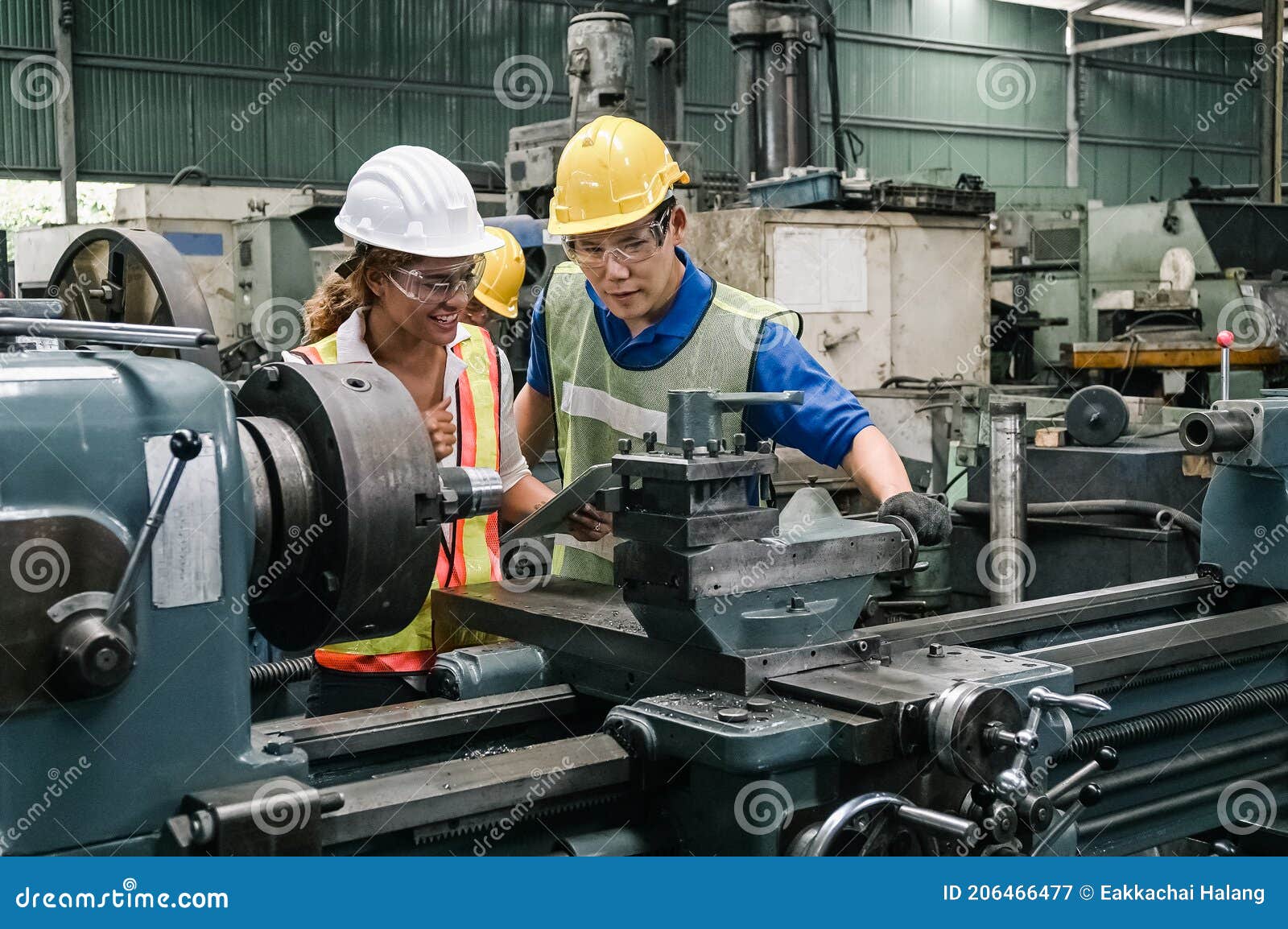 Teamwork Professional Engineer Working Heavy Industry. Stock Image ...