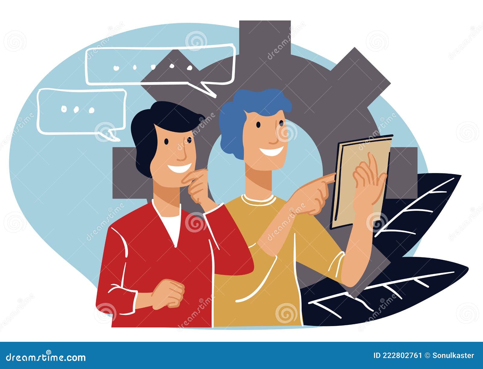Teamwork Progresses and Process of Development Stock Vector ...