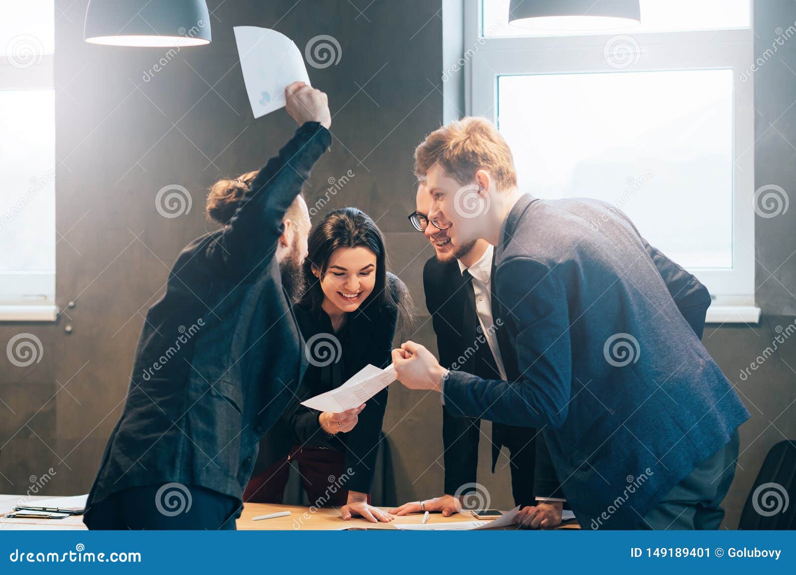 Teamwork Project Development Fun Atmosphere Stock Image - Image of ...