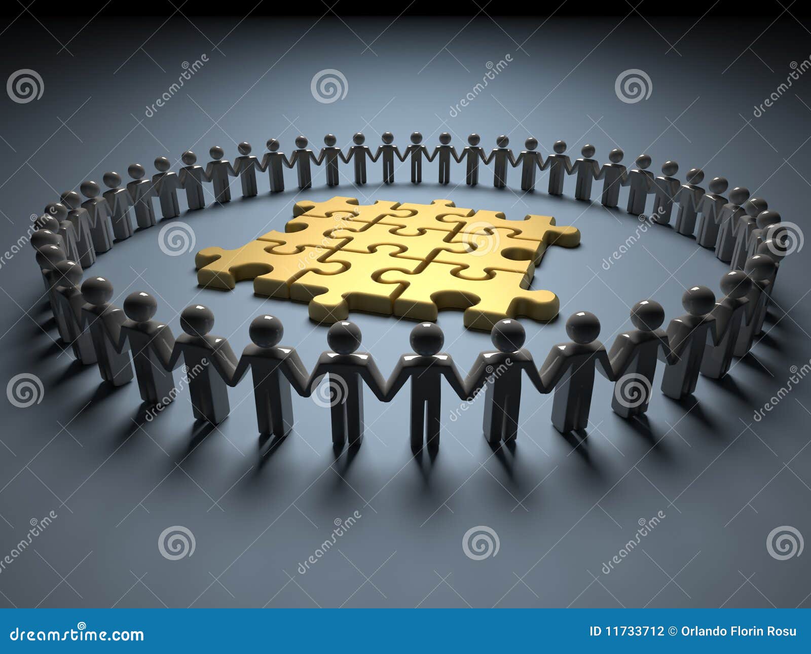 Teamwork and puzzle stock illustration. Illustration of metaphor - 11733712