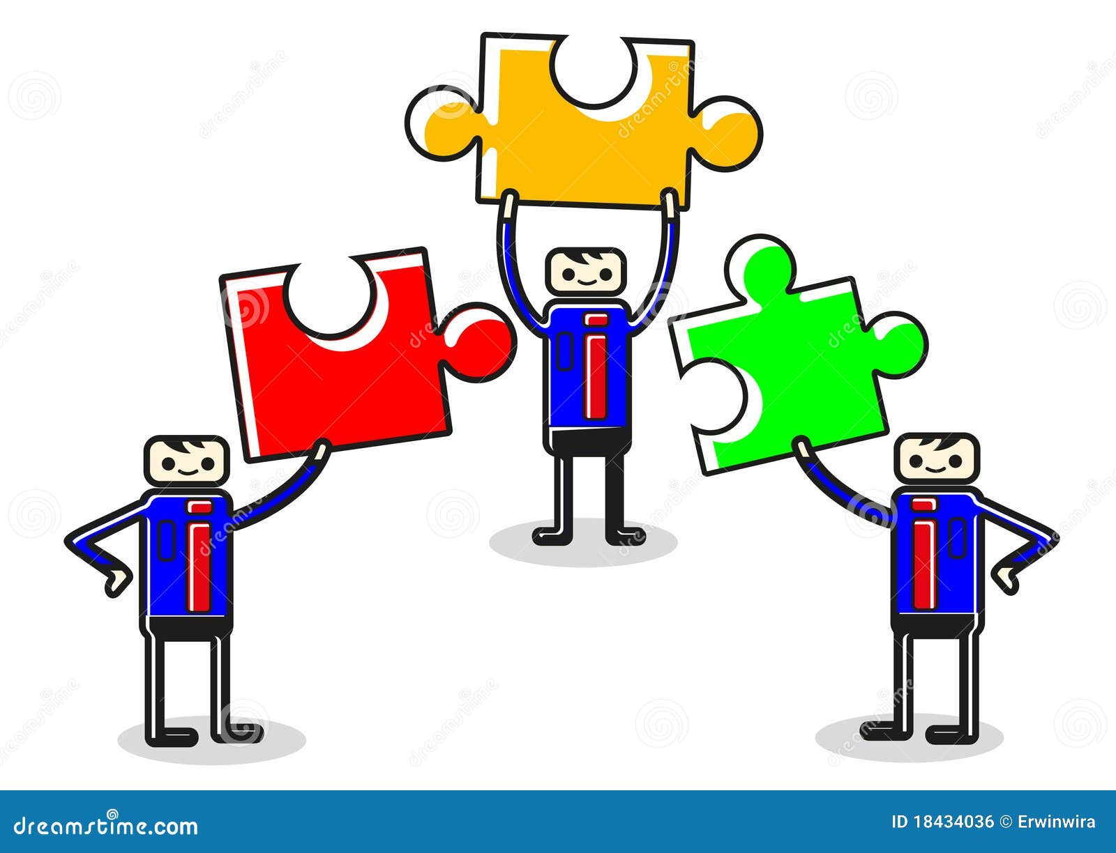 Teamwork Puzzle Cartoon Vector | CartoonDealer.com #96022109 Teamwork Puzzle Cartoon Vector | CartoonDealer.com #96022109