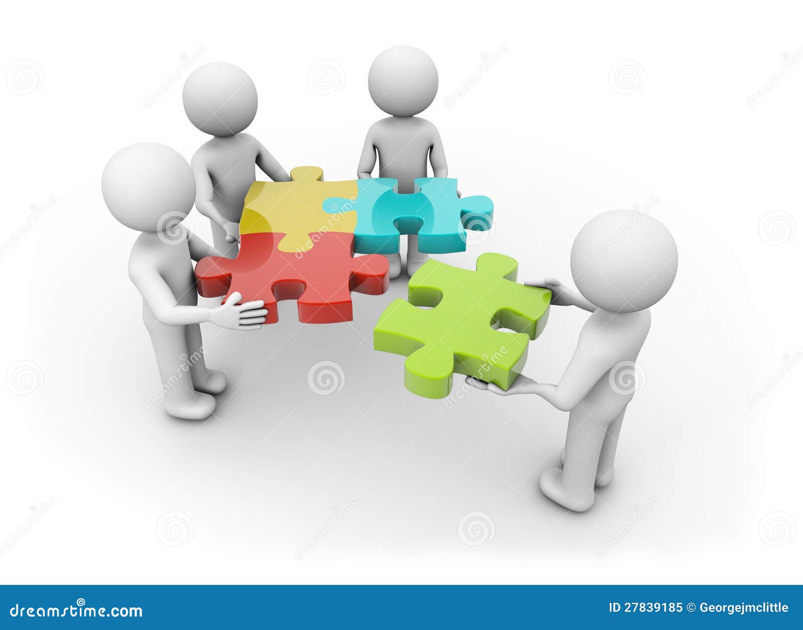 Teamwork puzzle stock illustration. Illustration of help - 27839185