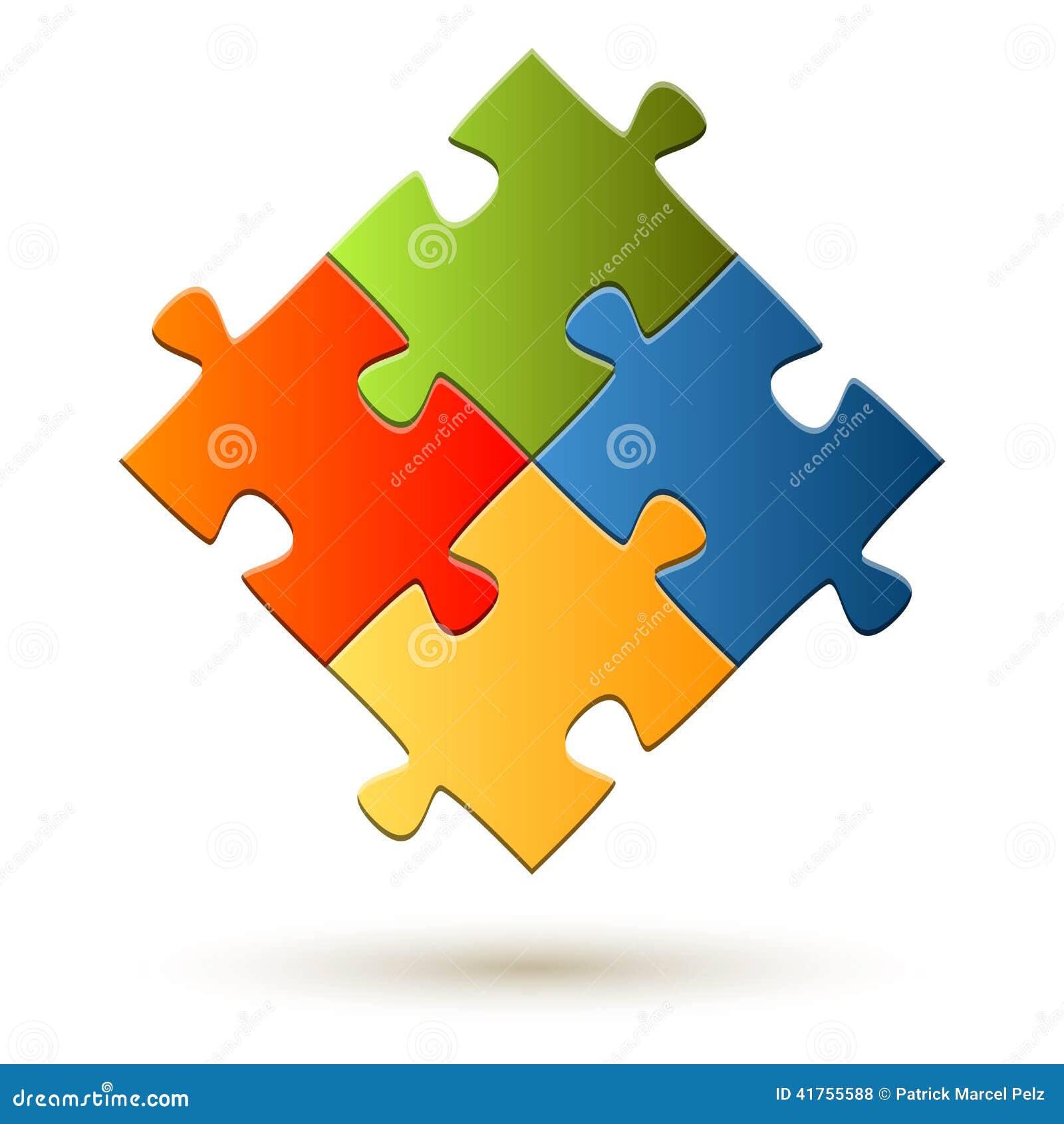 Teamwork Puzzle stock vector. Illustration of challenge - 41755588