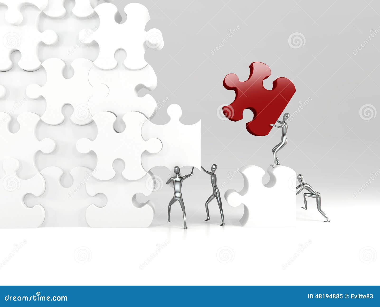 Teamwork. Puzzle stock illustration. Illustration of icon - 48194885
