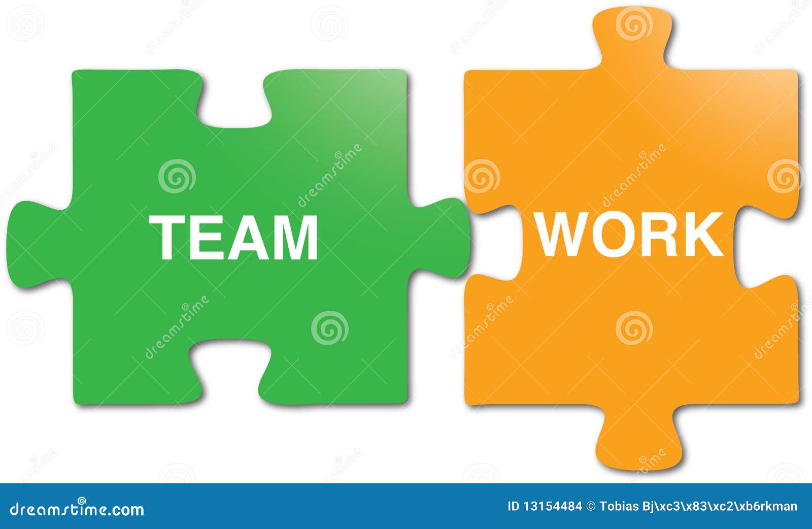 Teamwork puzzle pieces stock vector. Illustration of leader - 13154484