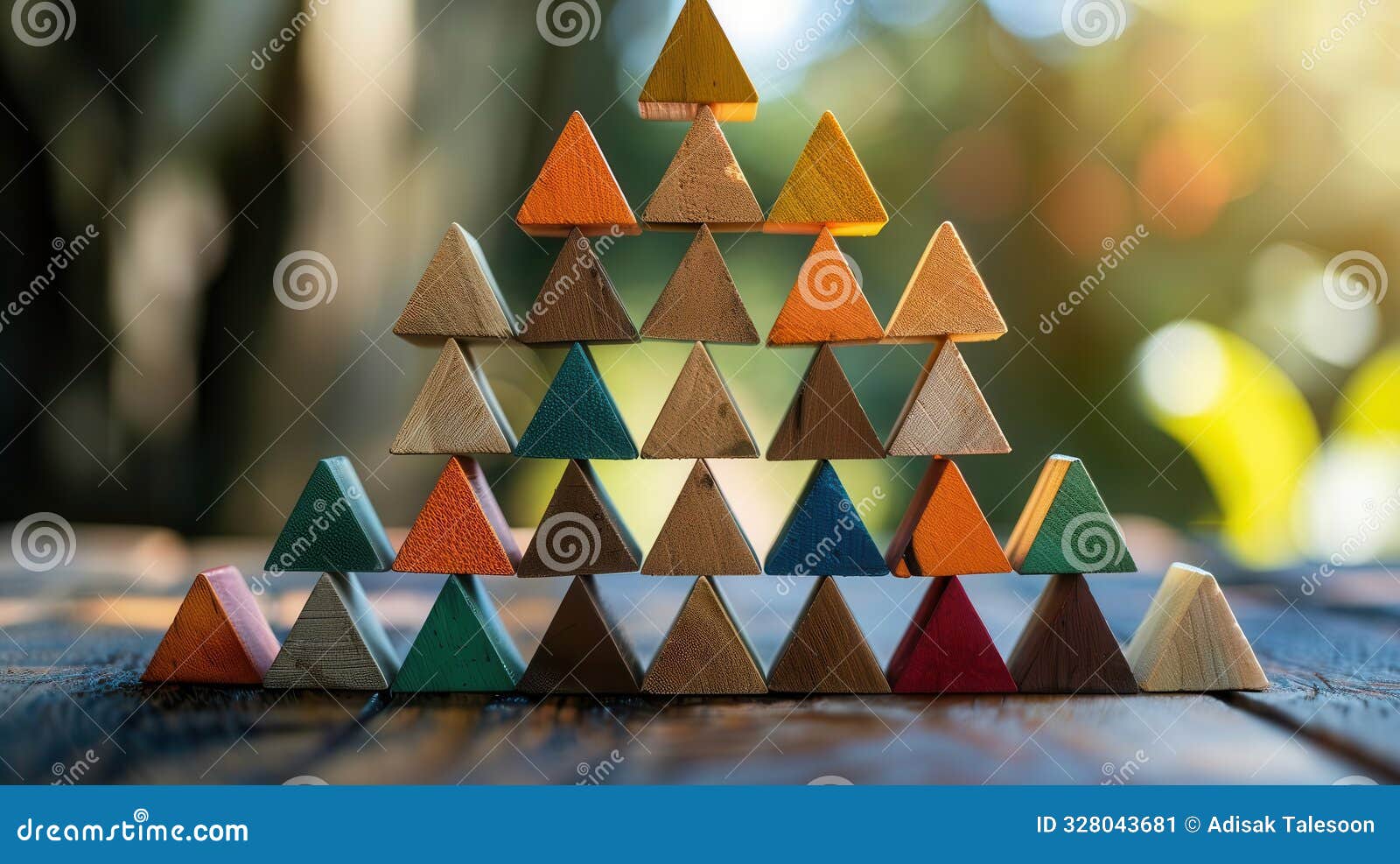 Teamwork Pyramid A Pyramid Structure Built With Geometric Shapes, Each ...