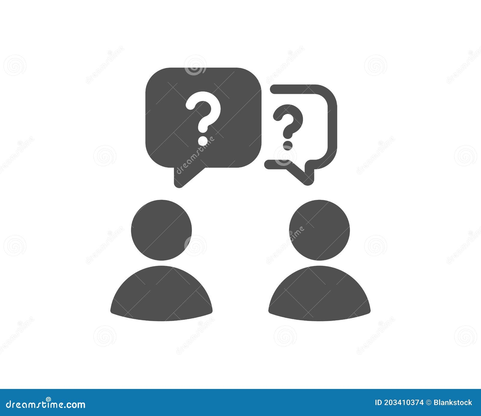 Teamwork Questions Icon. Ask Help Sign. Vector Stock Vector ...
