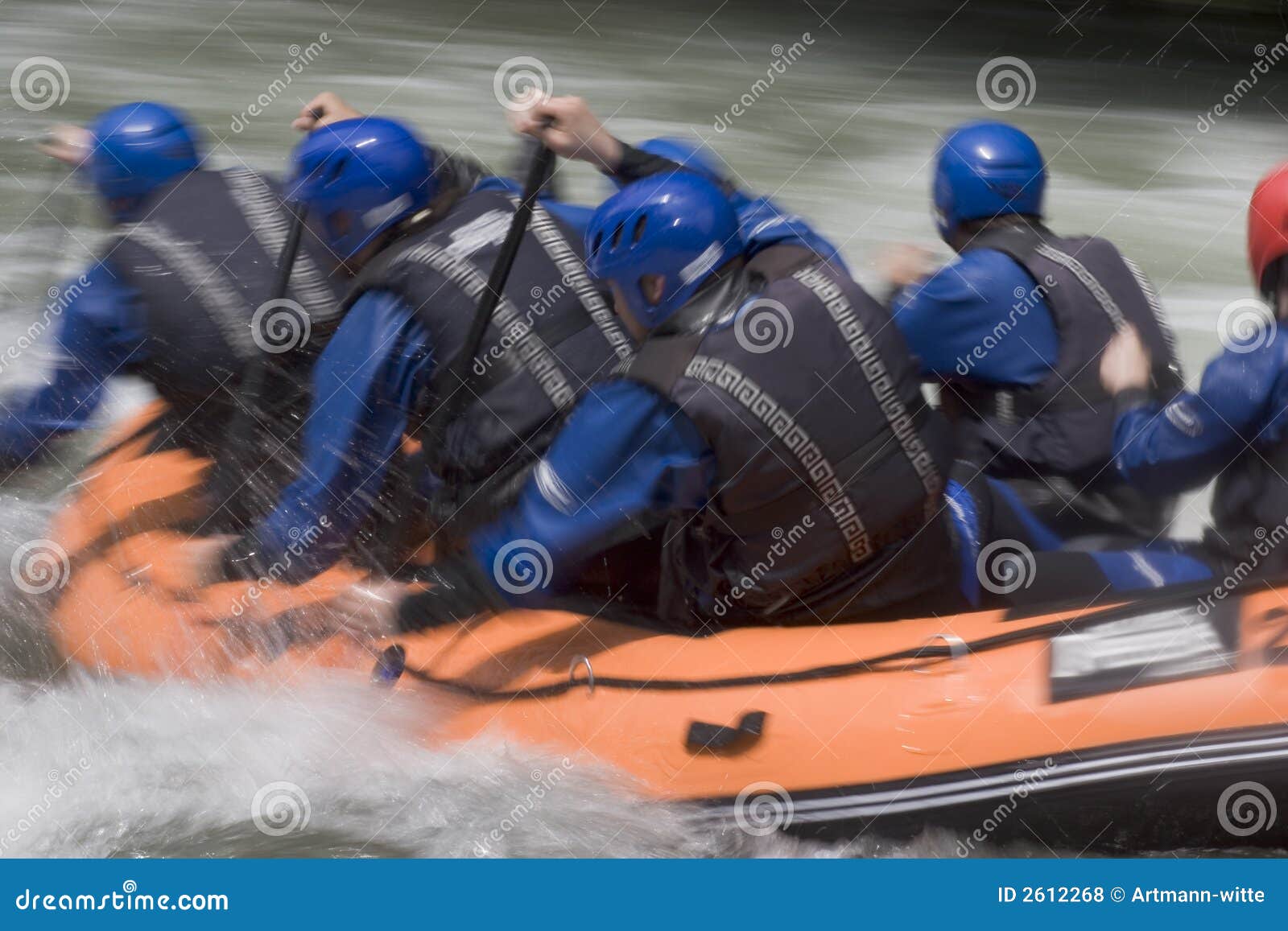 Teamwork in a rafting boat stock photo. Image of action - 2612268