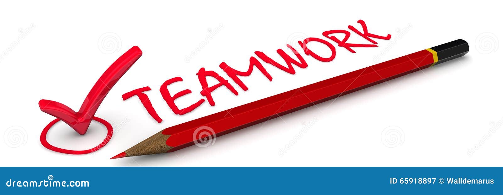 Teamwork. the red mark stock illustration. Illustration of white - 65918897