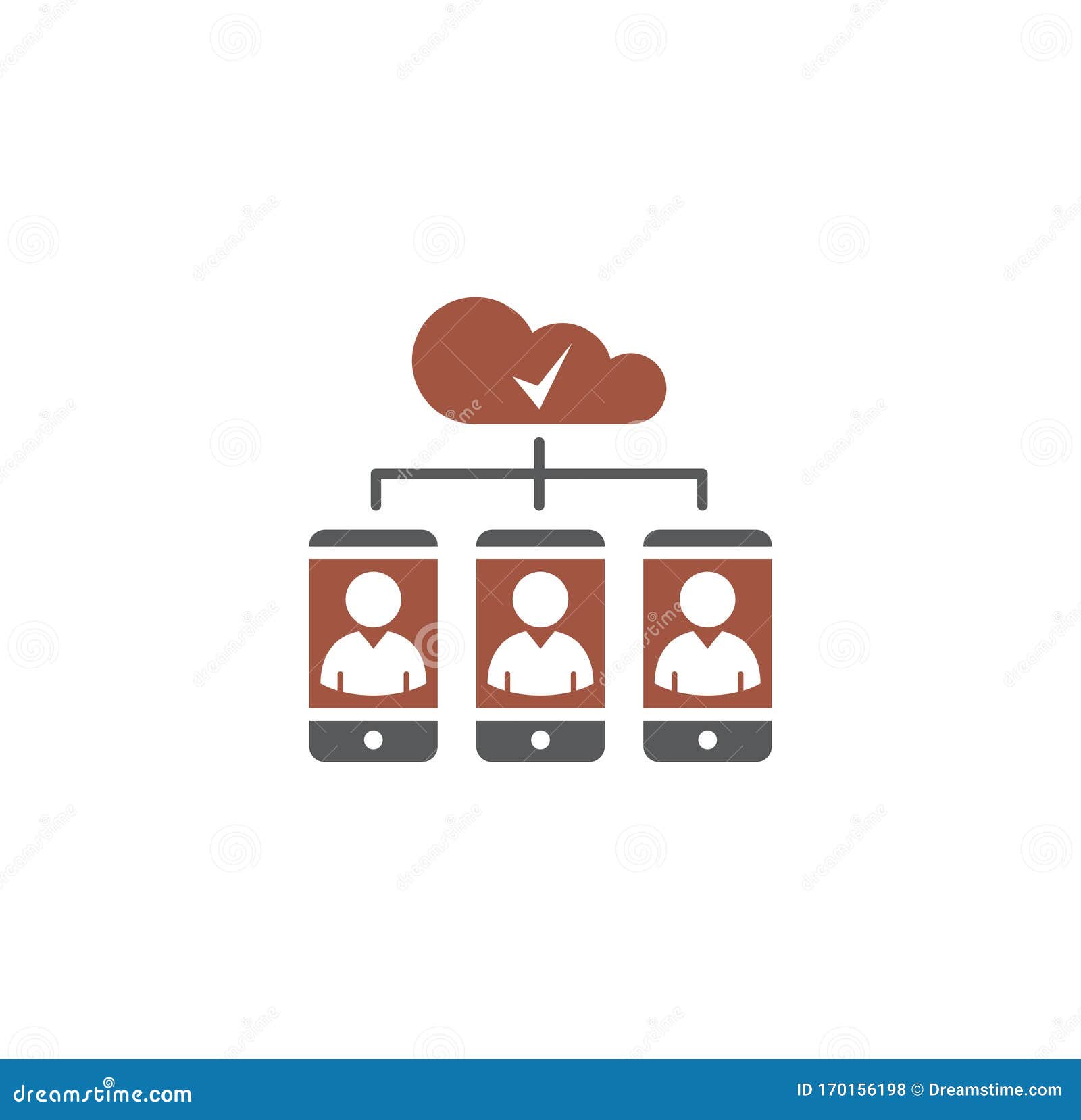 Teamwork Related Icon on Background for Graphic and Web Design ...