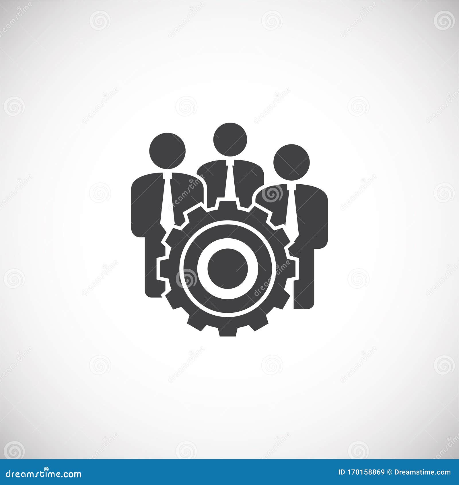 Teamwork Related Icon on Background for Graphic and Web Design ...