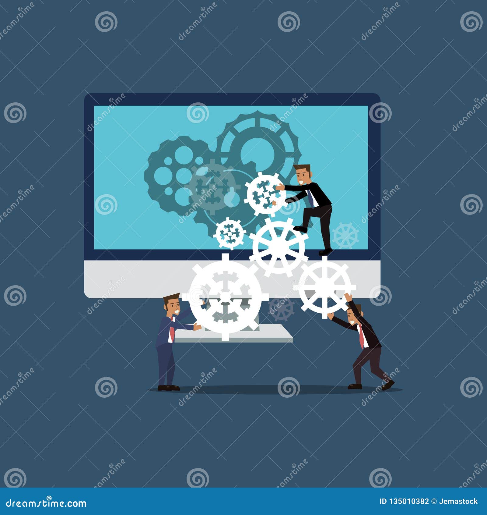 Teamwork Related Icons Image Stock Vector - Illustration of people ...