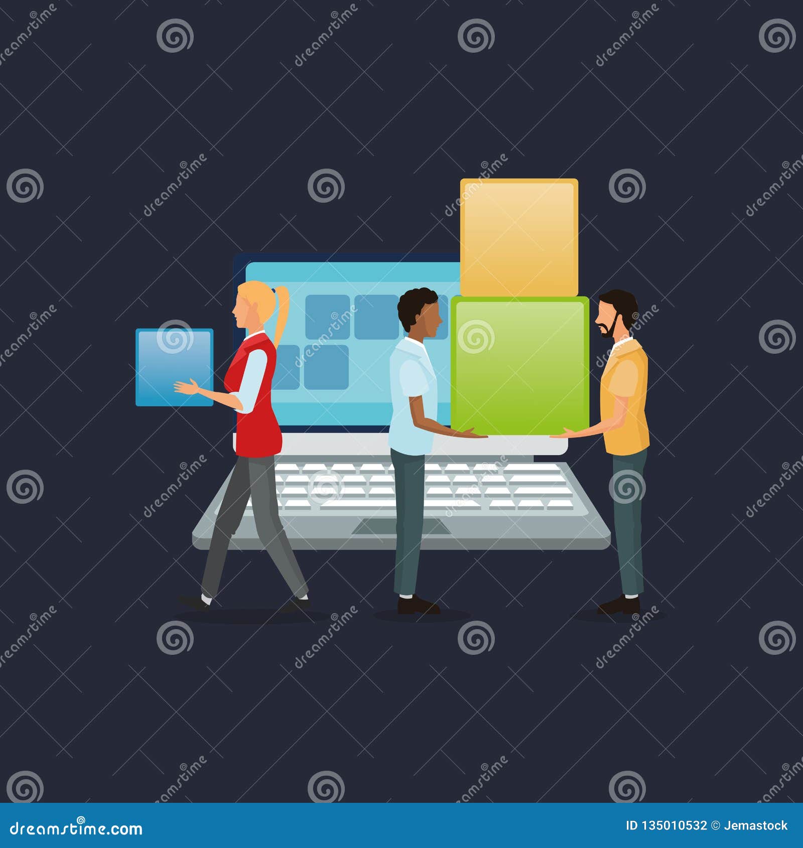 Teamwork Related Icons Image Stock Vector - Illustration of idea ...