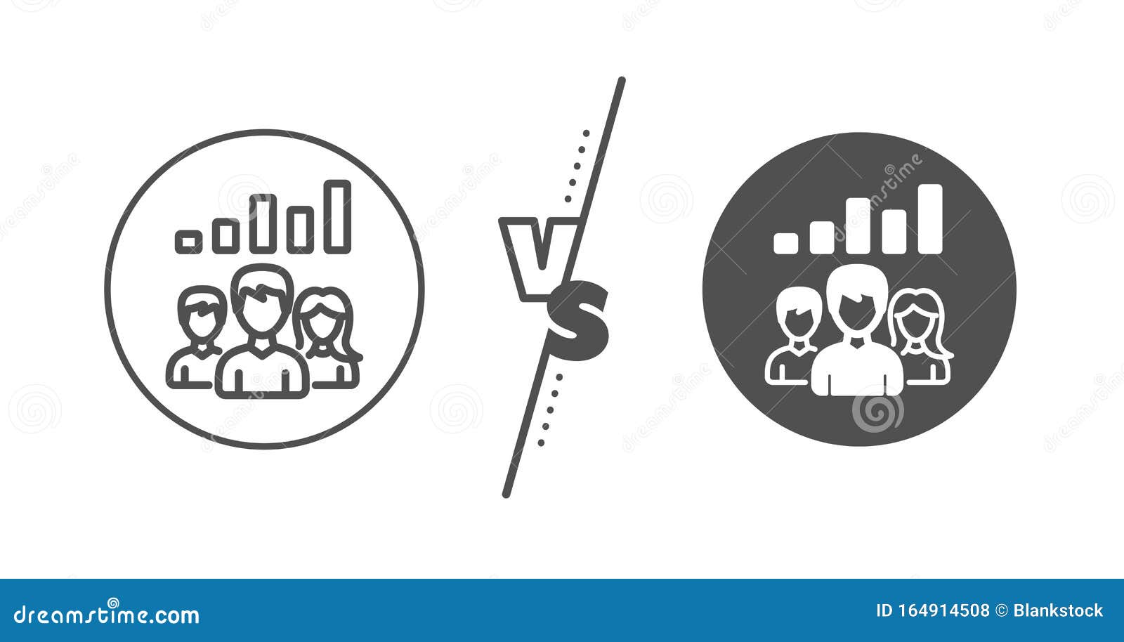 Teamwork Results Line Icon. Group of People. Vector Stock Vector ...