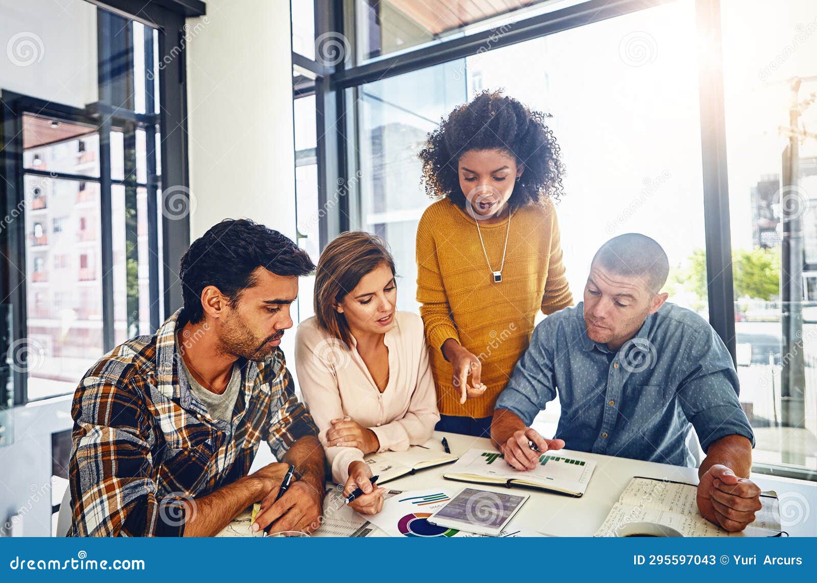 Teamwork, Review and Meeting with Market Research, Data Talking with ...