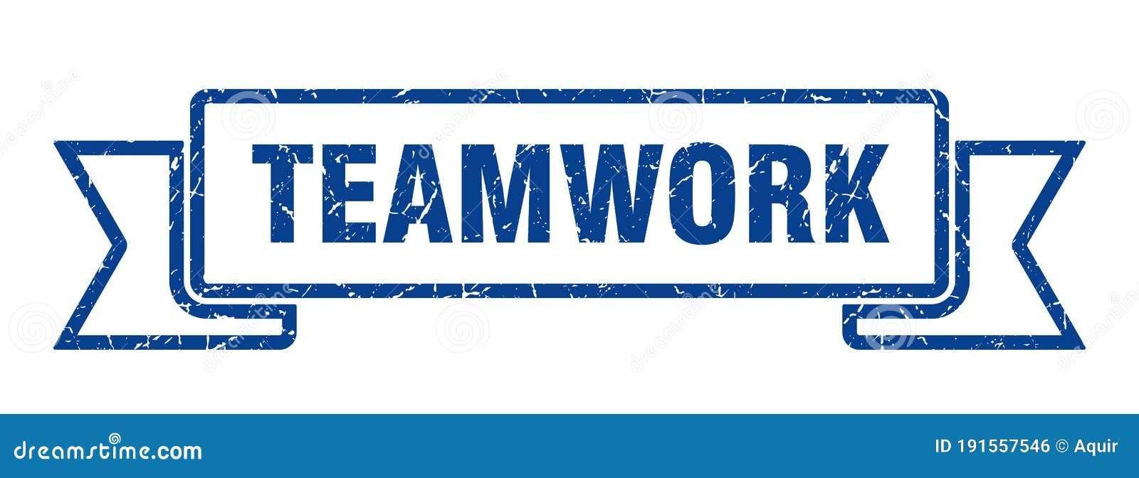 Teamwork Ribbon. Teamwork Grunge Band Sign Stock Vector - Illustration ...