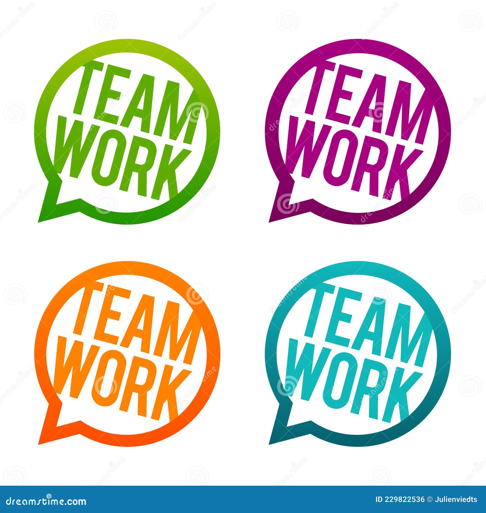 Teamwork Round Stamp With Ribbon. Label Sign Vector Illustration ...